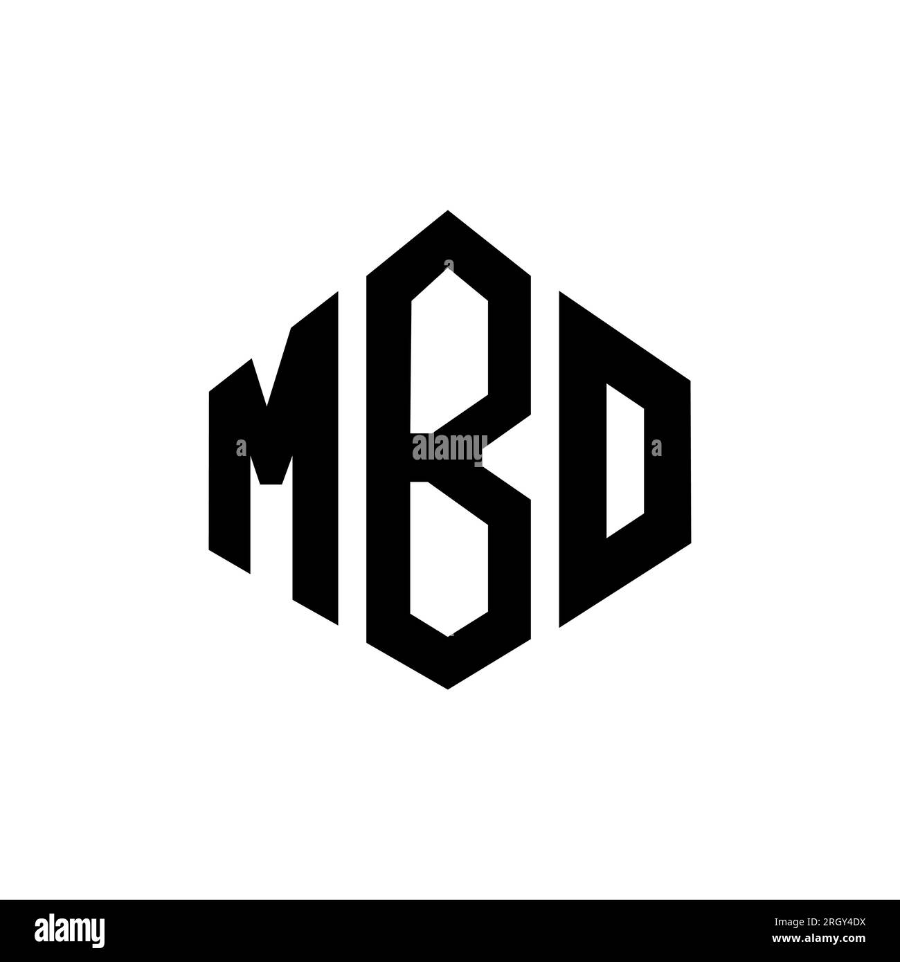 MBO letter logo design with polygon shape. MBO polygon and cube shape ...