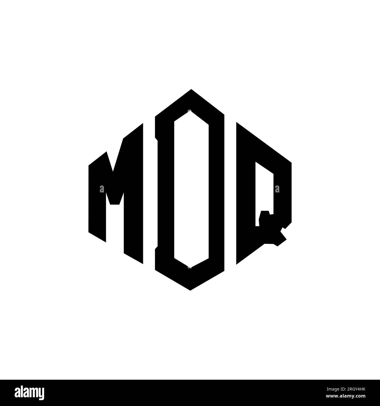 MDQ letter logo design with polygon shape. MDQ polygon and cube shape ...