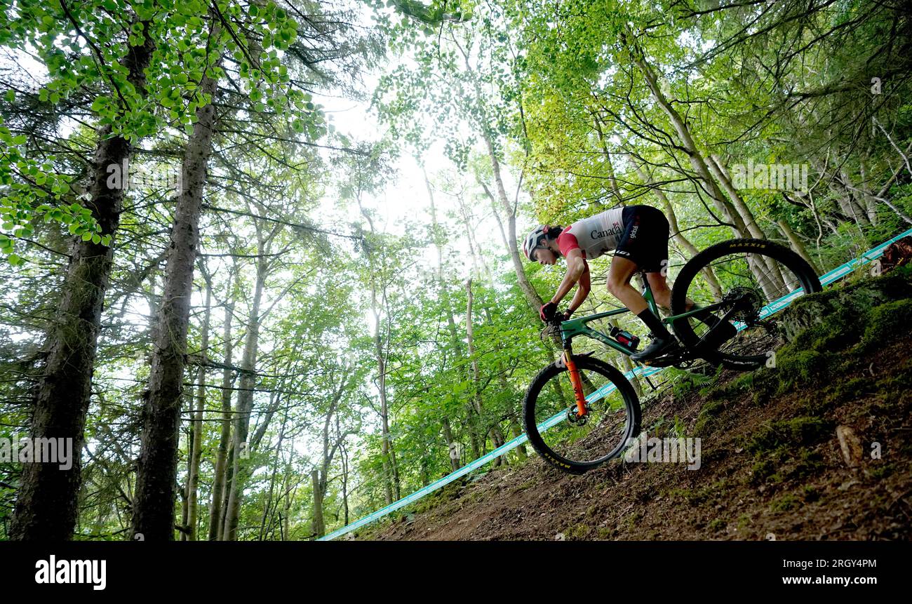 Canada's Jennifer Jackson rides in the women's elite cross-country ...