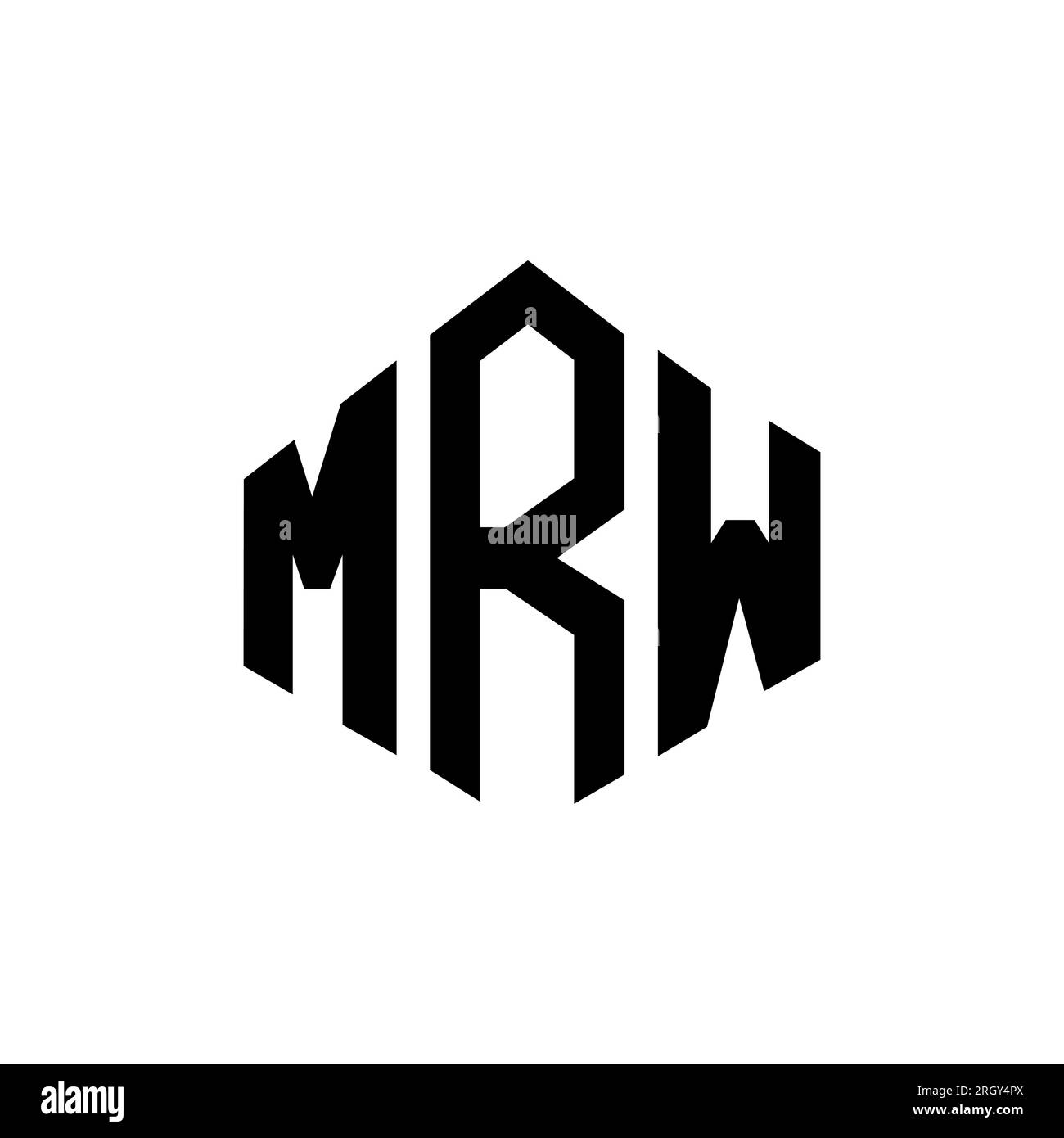 MRW letter logo design with polygon shape. MRW polygon and cube shape ...