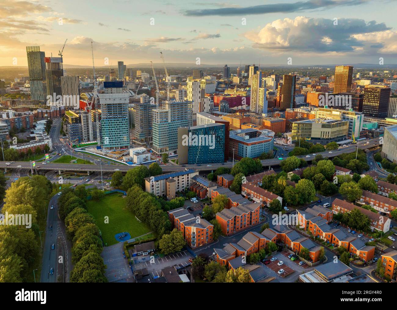 Aerial view of manchester hi-res stock photography and images - Alamy