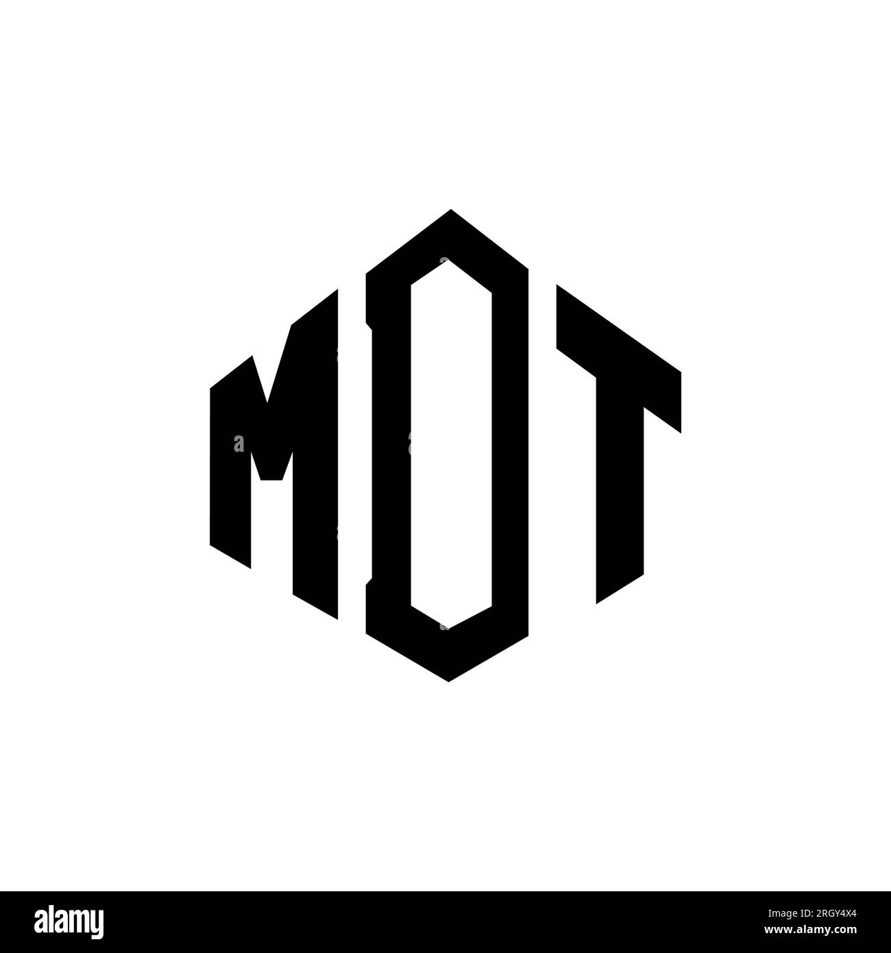 MDT letter logo design with polygon shape. MDT polygon and cube shape ...