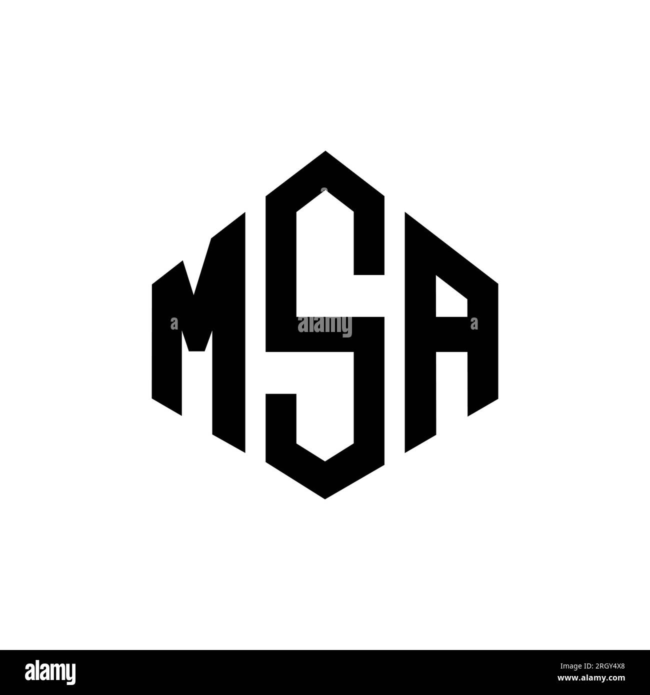MSA letter logo design with polygon shape. MSA polygon and cube shape ...