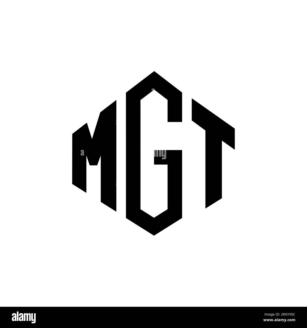 MGT letter logo design with polygon shape. MGT polygon and cube shape ...