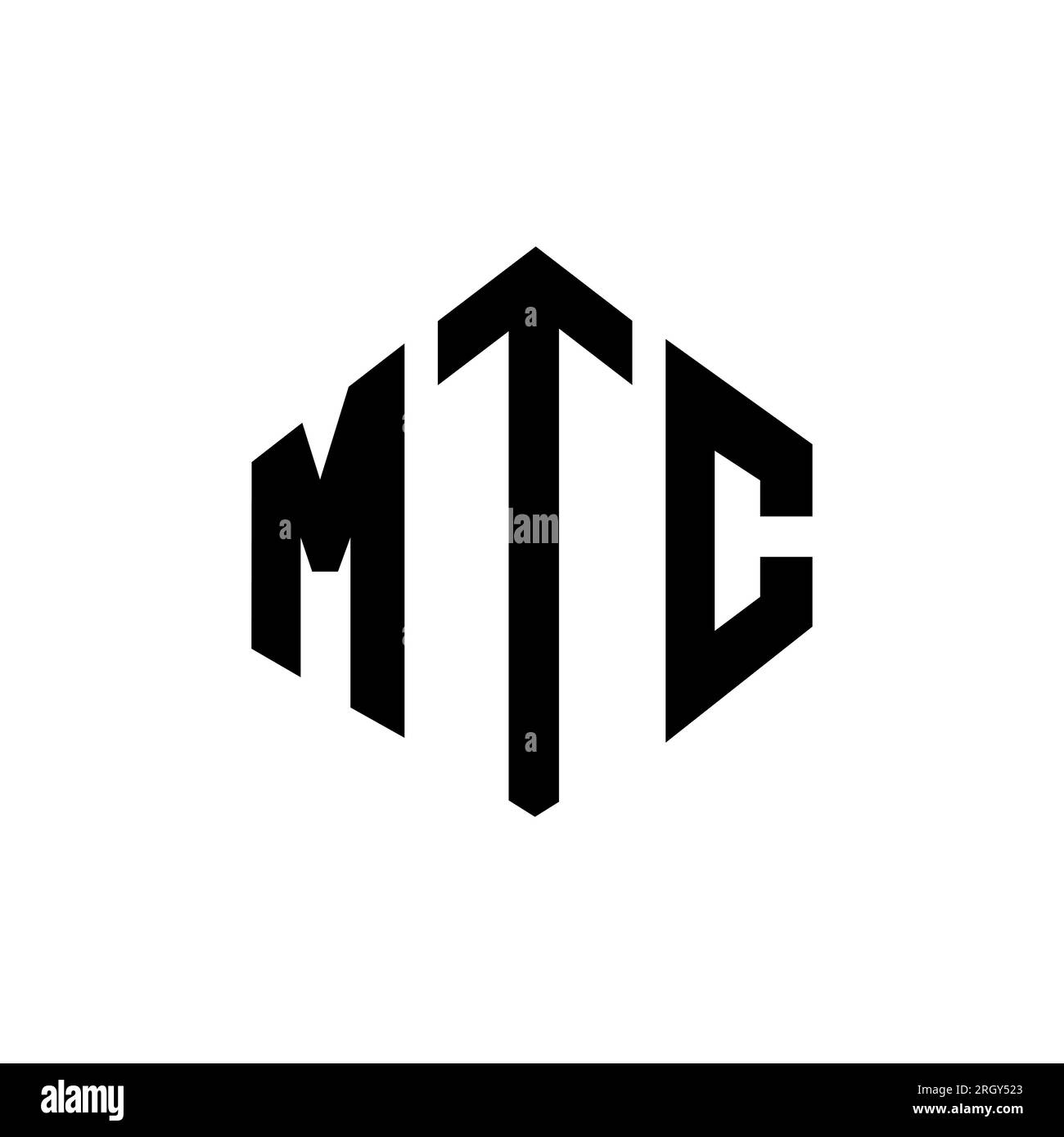 MTC letter logo design with polygon shape. MTC polygon and cube shape ...