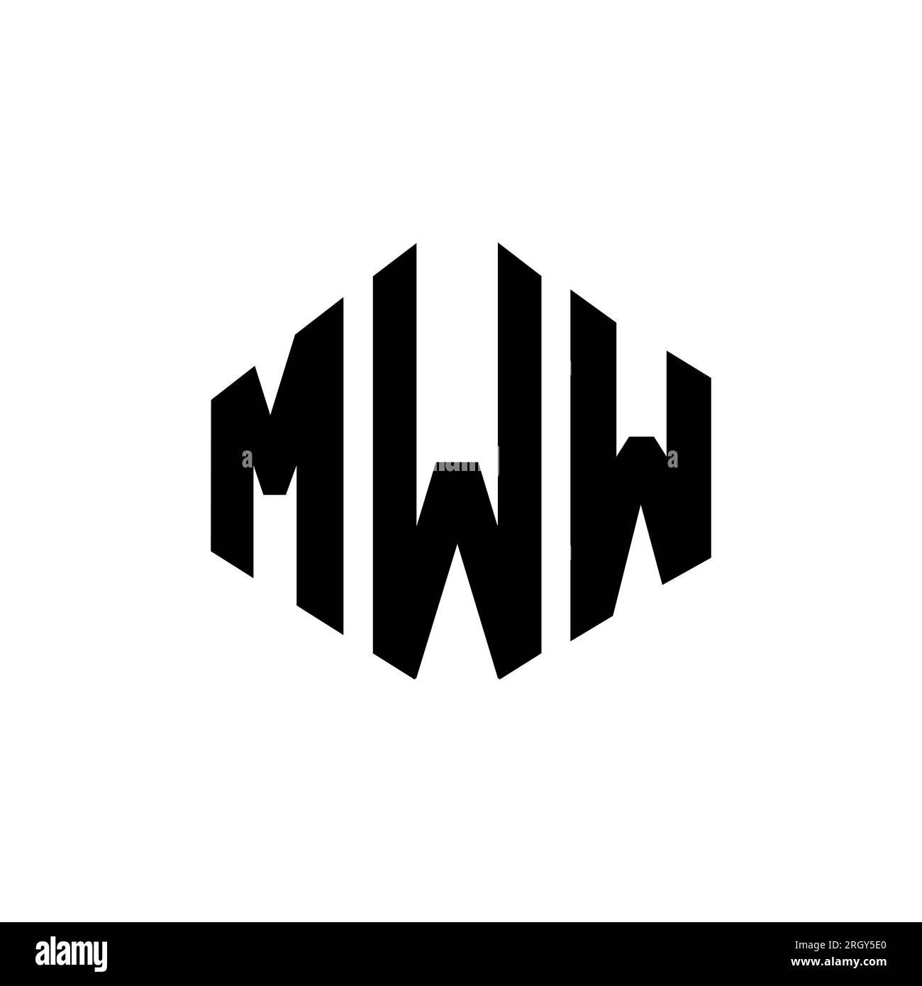 MWW letter logo design with polygon shape. MWW polygon and cube shape ...