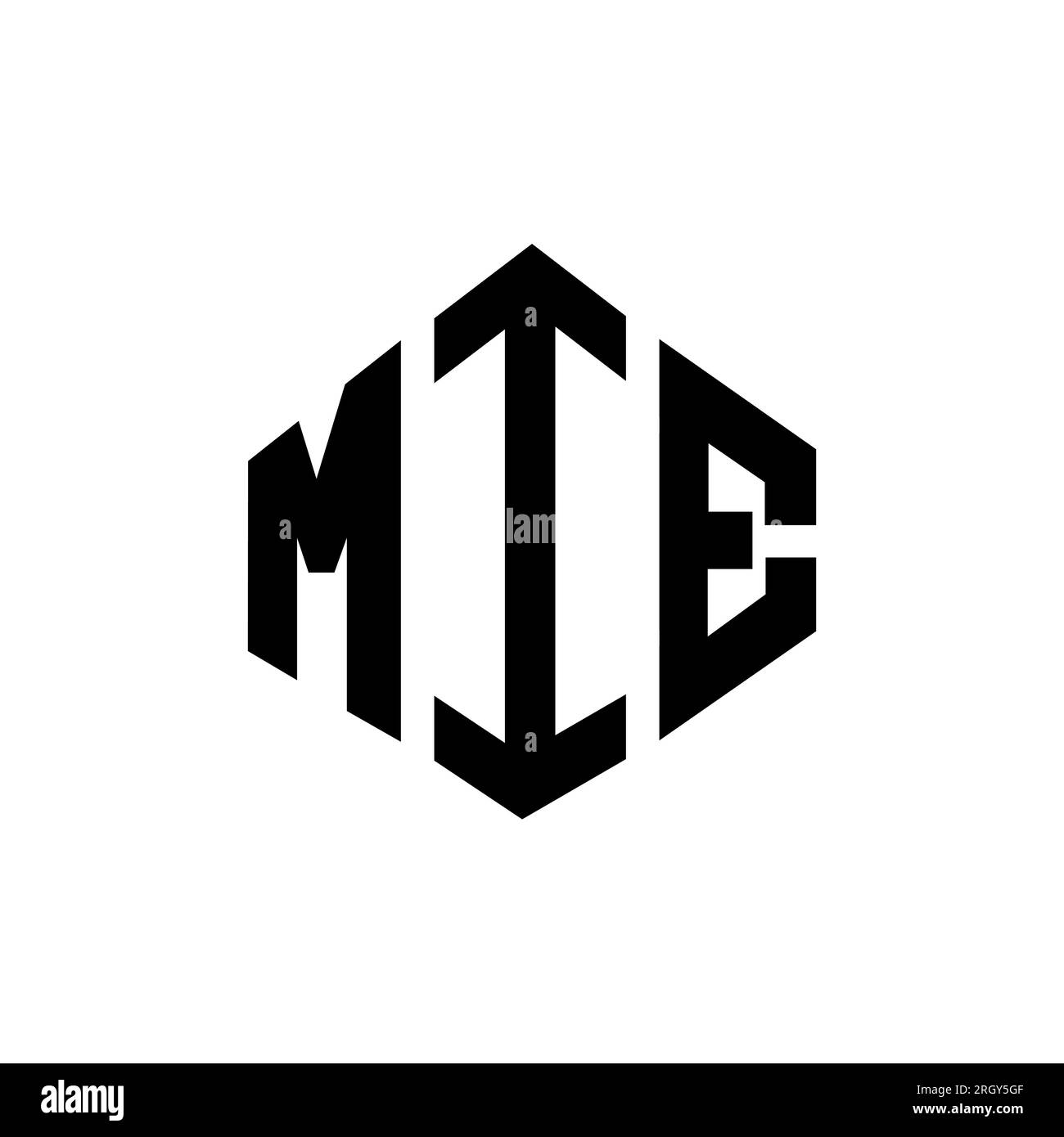 MIE letter logo design with polygon shape. MIE polygon and cube shape ...