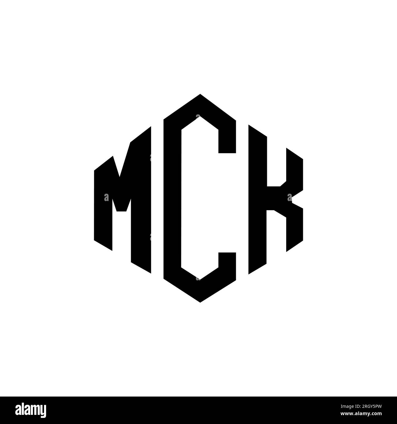 MCK letter logo design with polygon shape. MCK polygon and cube shape ...