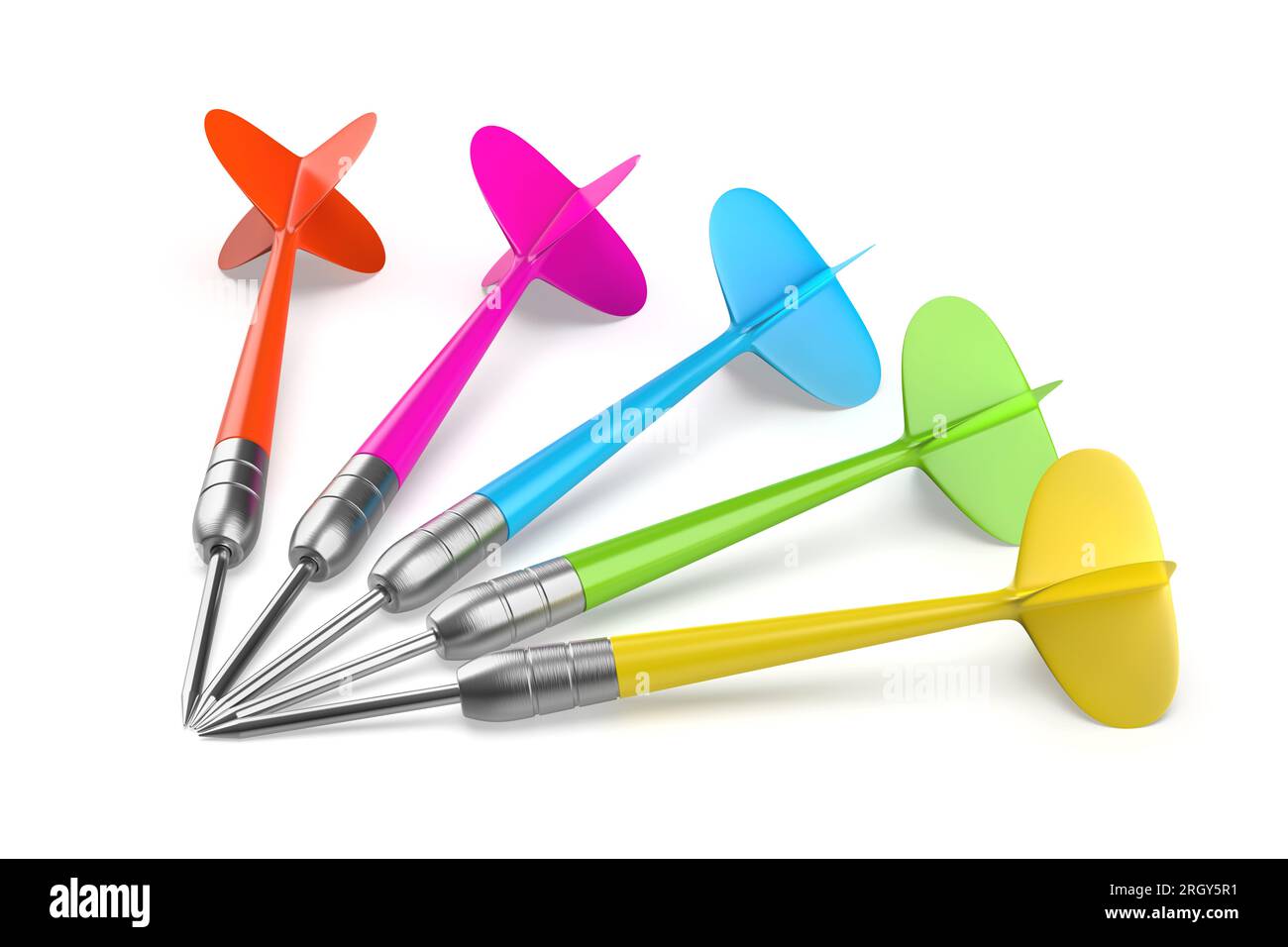 Colorful plastic darts on white background Stock Photo - Alamy Colorful plastic darts on white background Stock Photo - Alamy