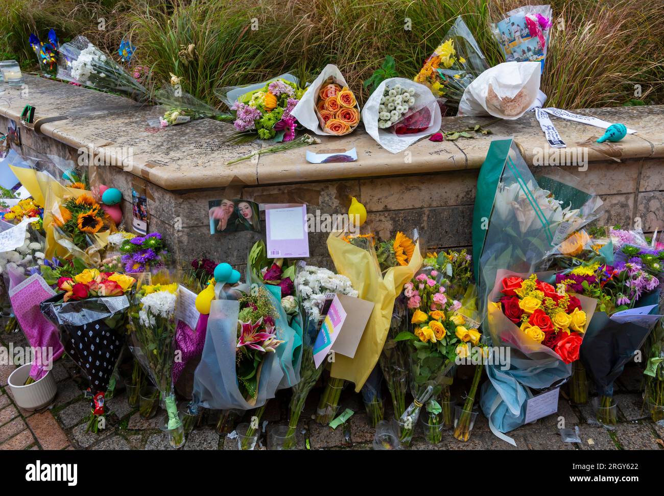 Bournemouth, Dorset, UK. 12th August 2023. Tributes left for 18 year ...