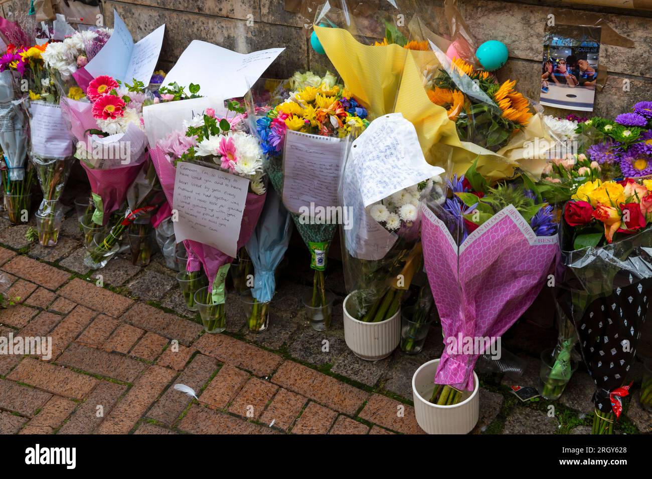 Bournemouth, Dorset, UK. 12th August 2023. Tributes left for 18 year ...
