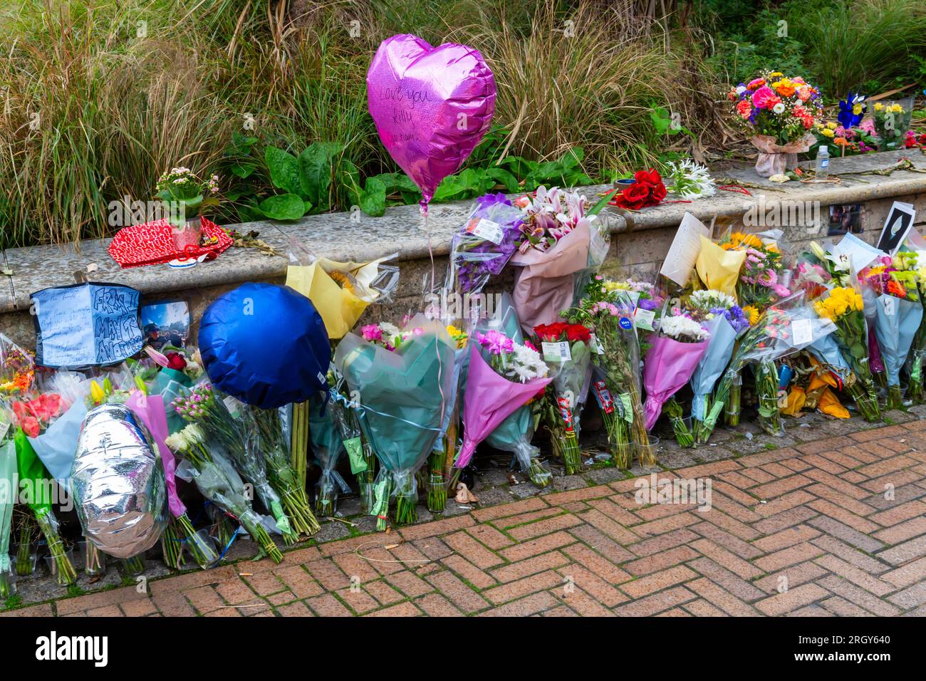 Bournemouth, Dorset, UK. 12th August 2023. Tributes left for 18 year ...