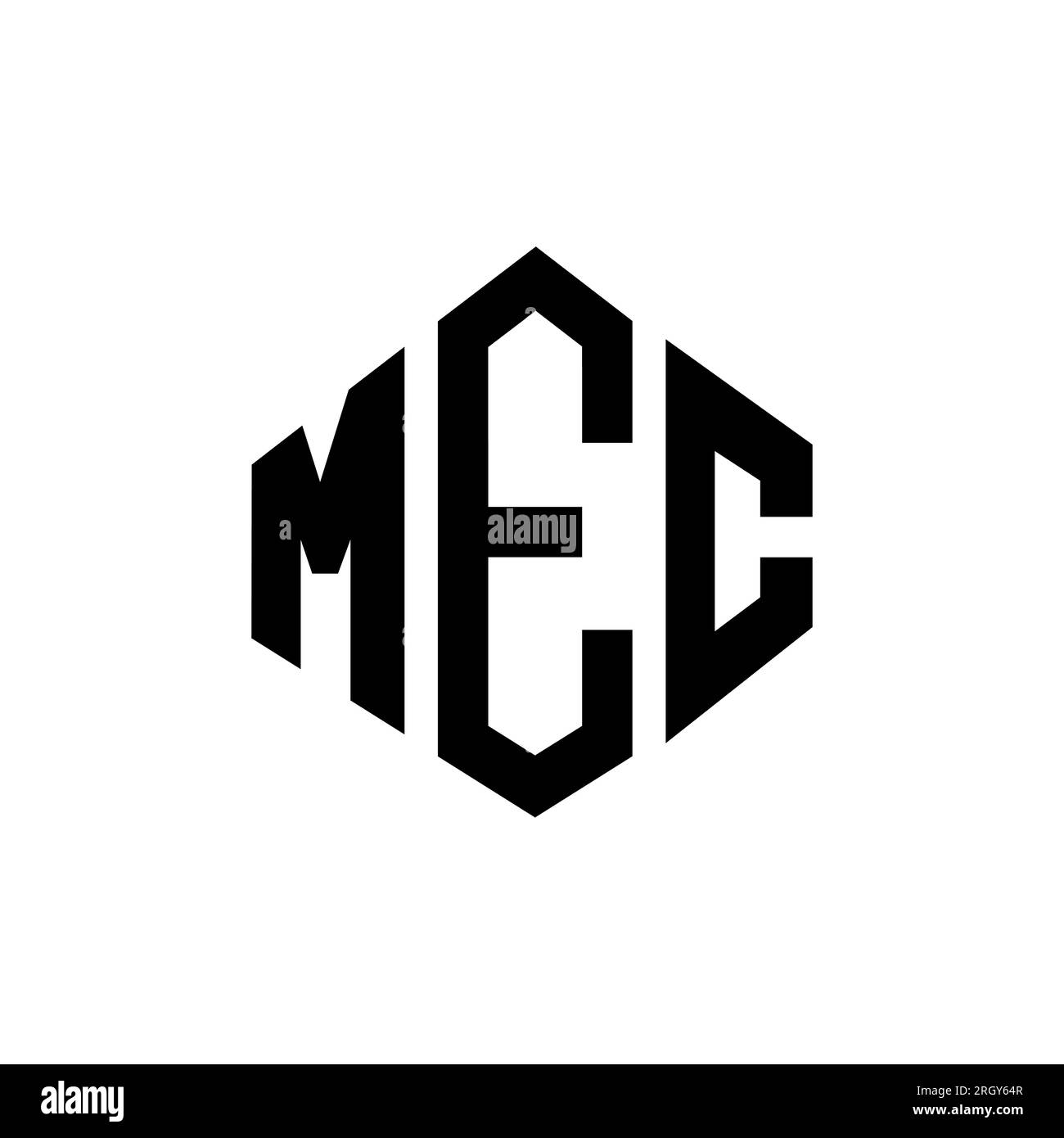 MEC letter logo design with polygon shape. MEC polygon and cube shape ...