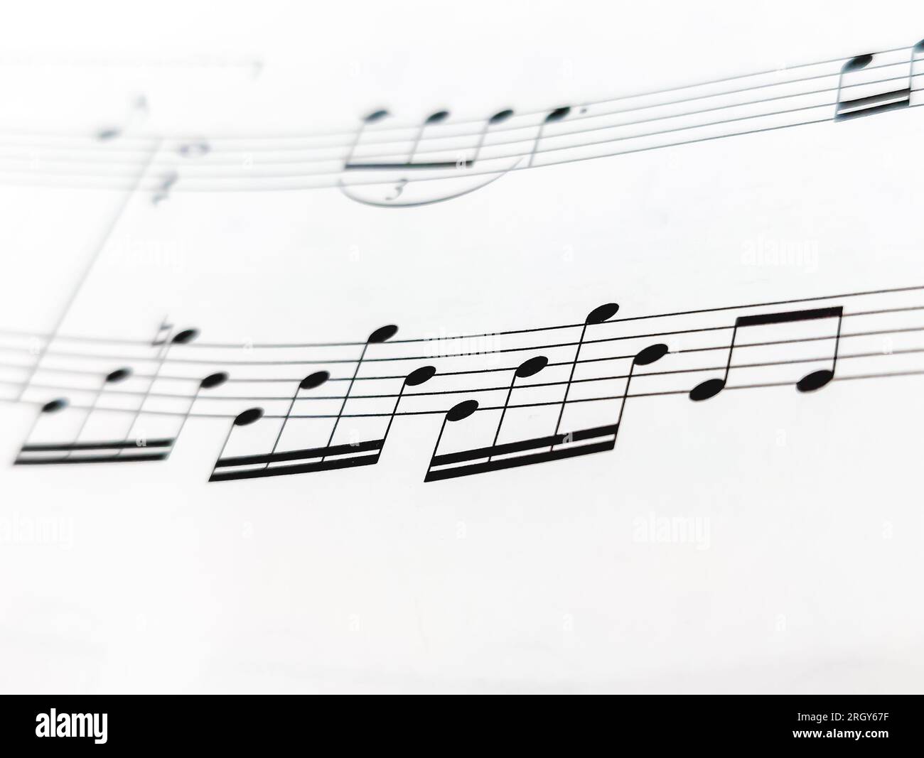 close up of music notes Stock Photo - Alamy
