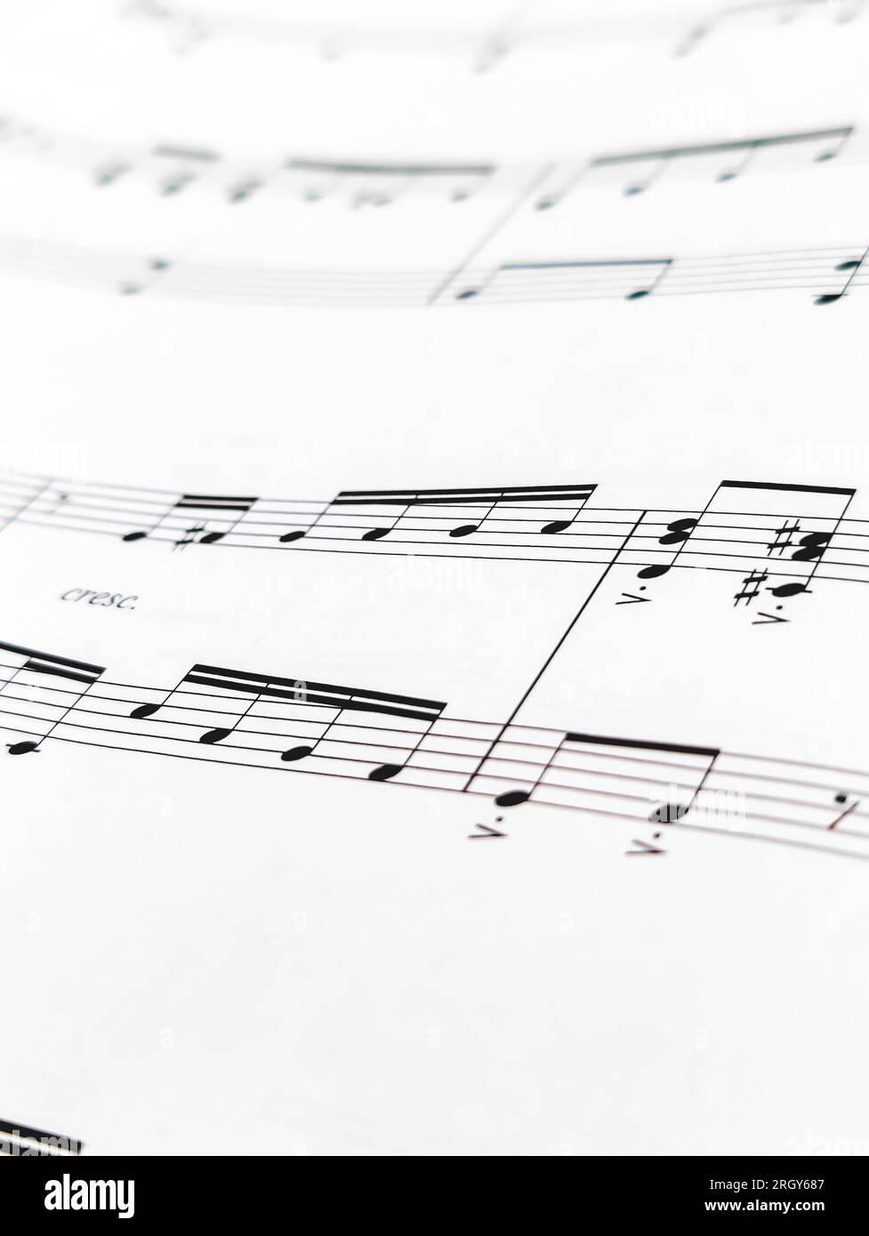 close up of music notes Stock Photo - Alamy