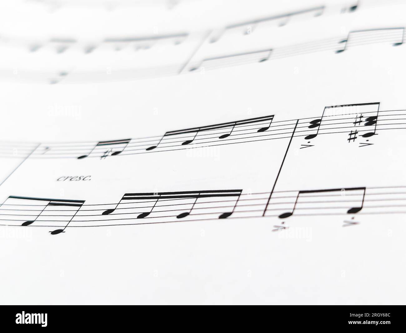 close up of music notes Stock Photo - Alamy