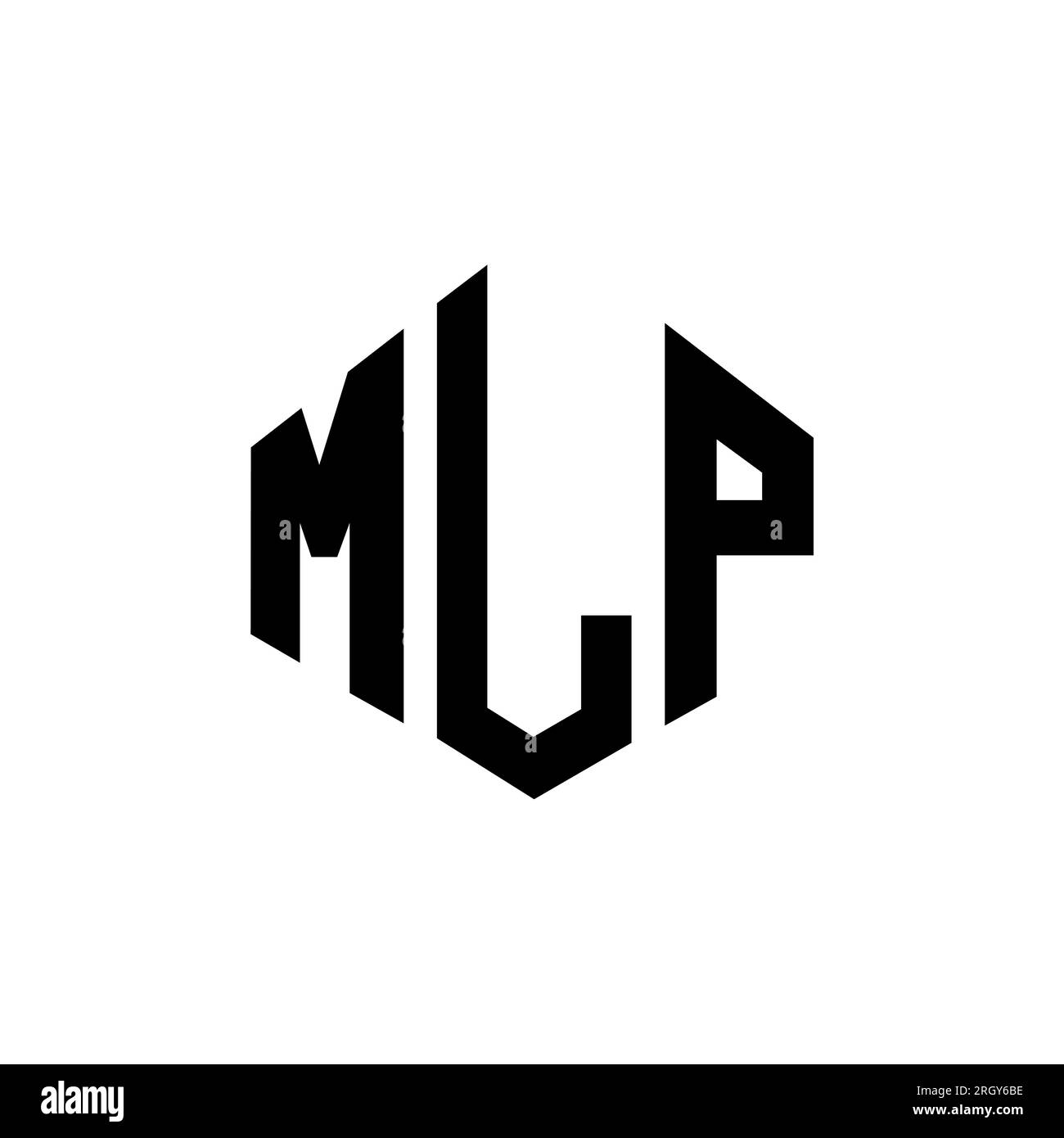 MLP letter logo design with polygon shape. MLP polygon and cube shape ...