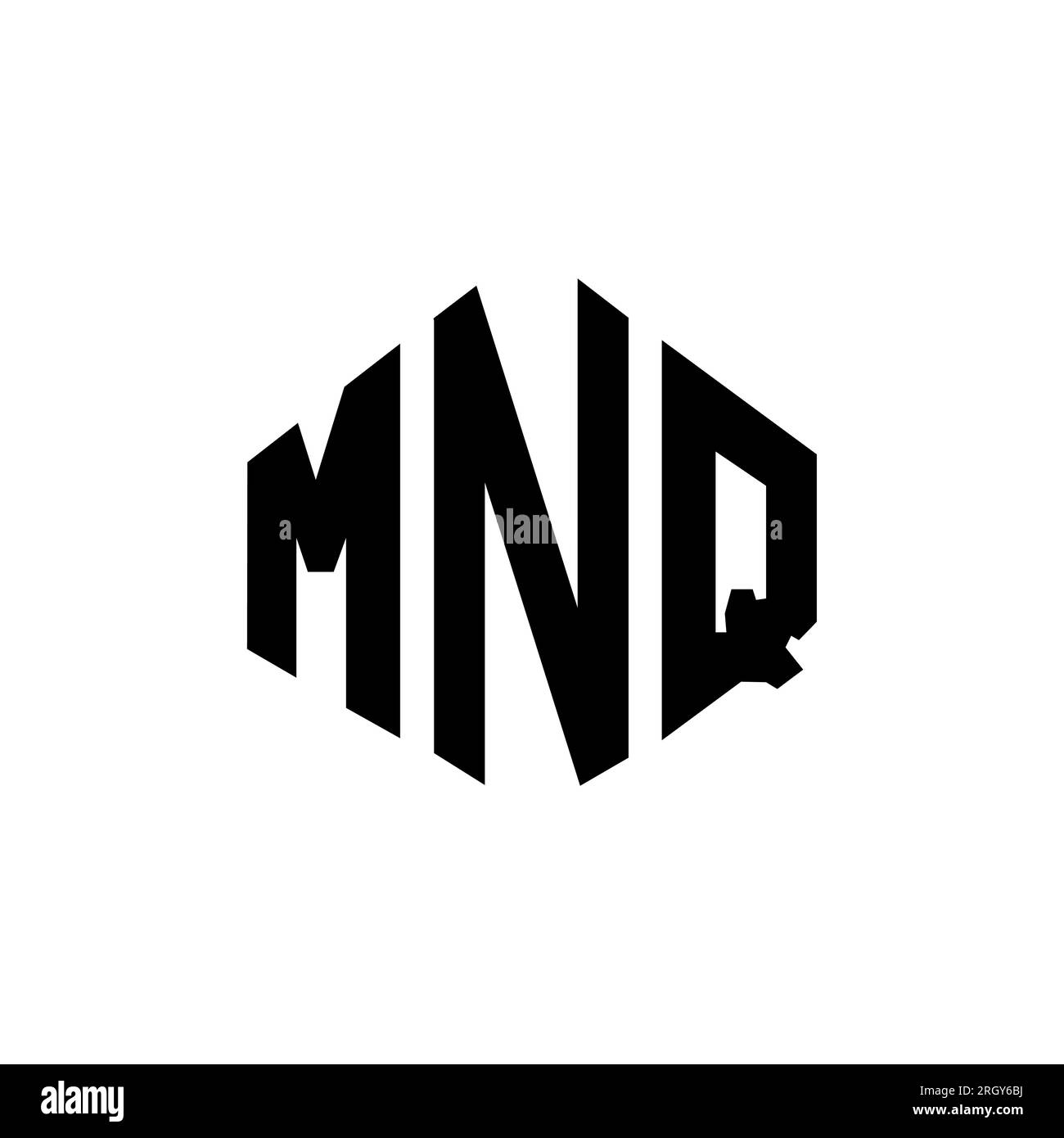 MNQ letter logo design with polygon shape. MNQ polygon and cube shape ...