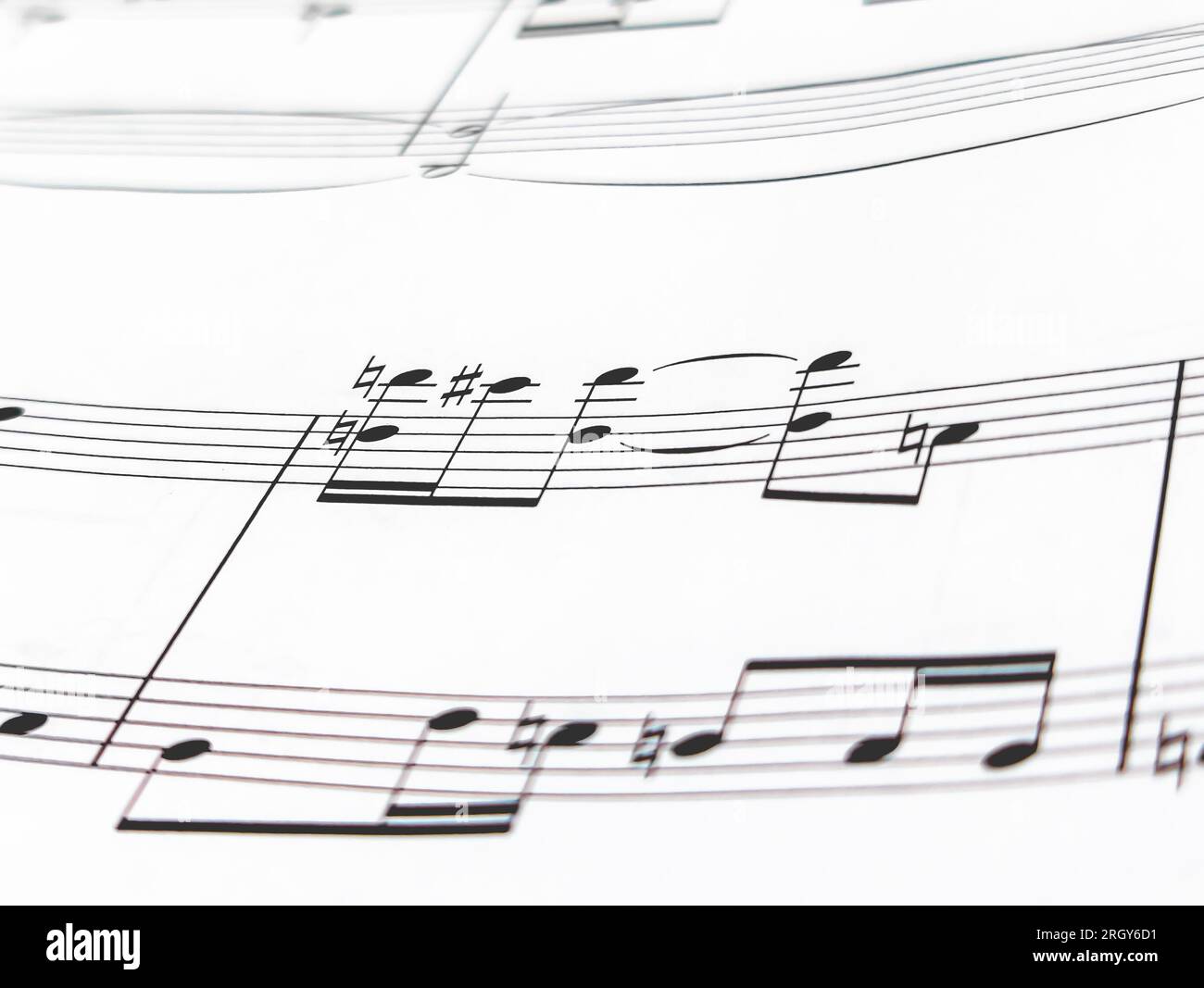 close up of music notes Stock Photo - Alamy