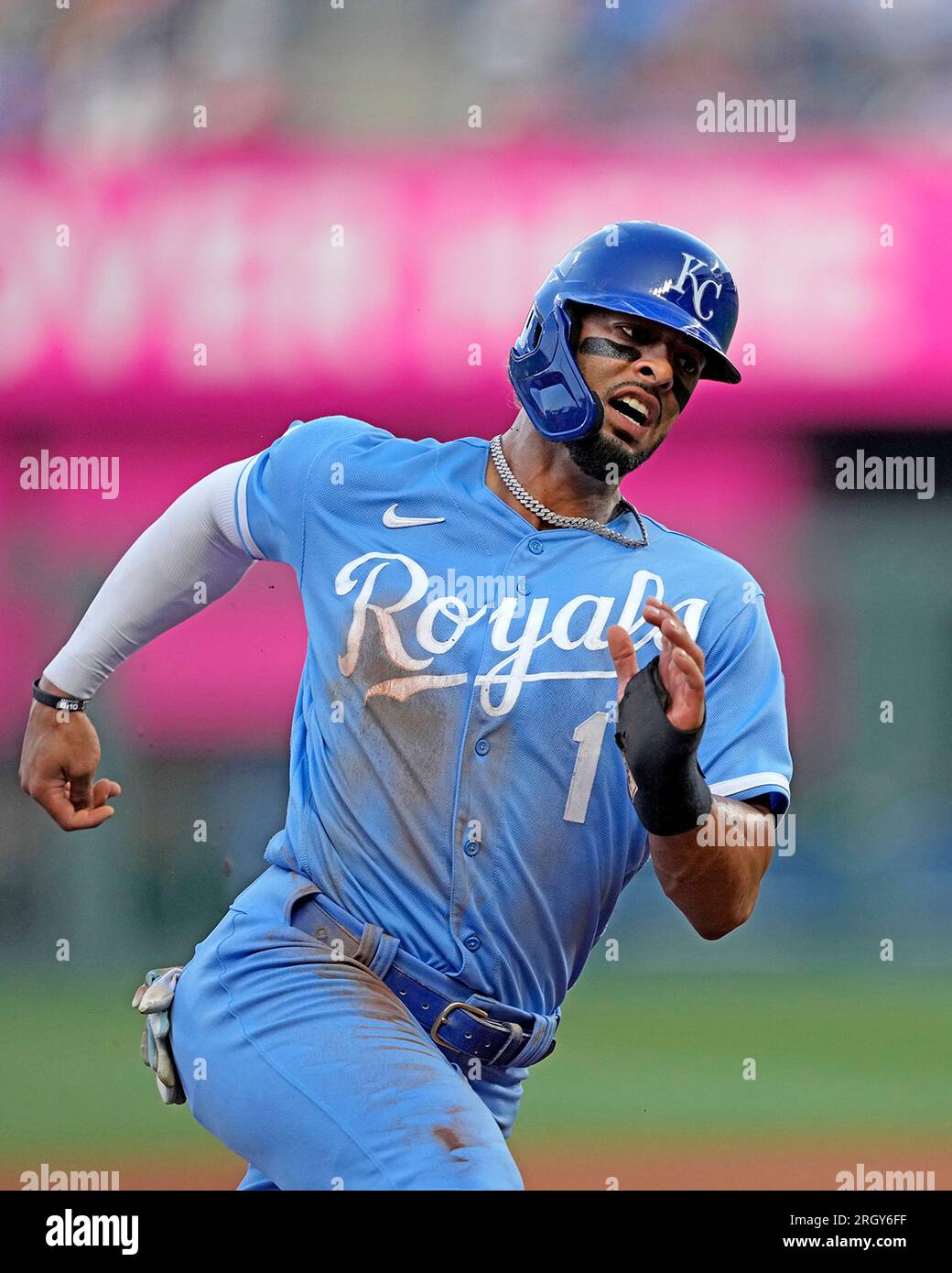 Kansas, USA. 11th Aug, 2023. AUG 11, 2023: Kansas City Royals right ...