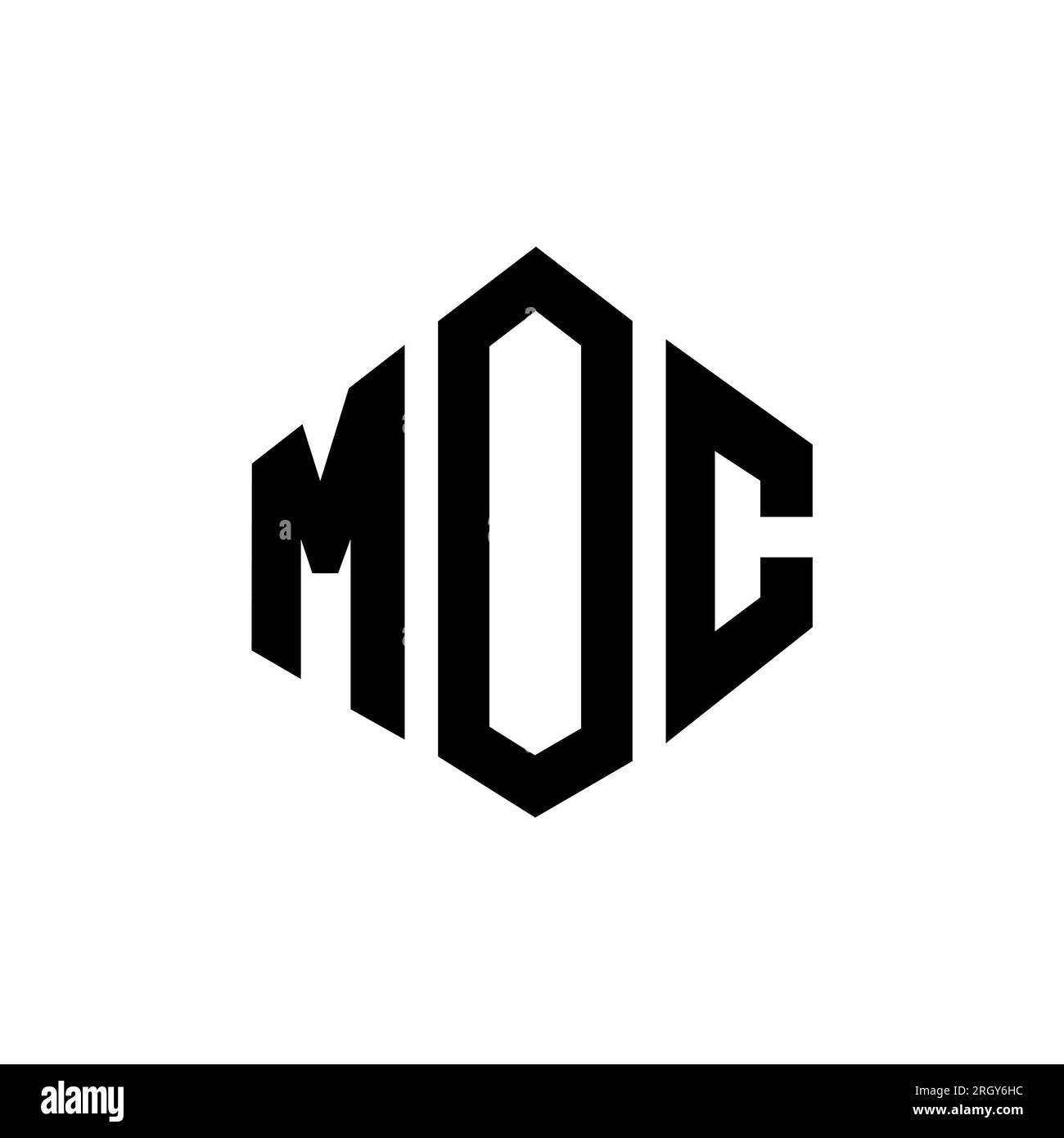 Moc Letter Logo Design With Polygon Shape Moc Polygon And Cube Shape Logo Design Moc Hexagon