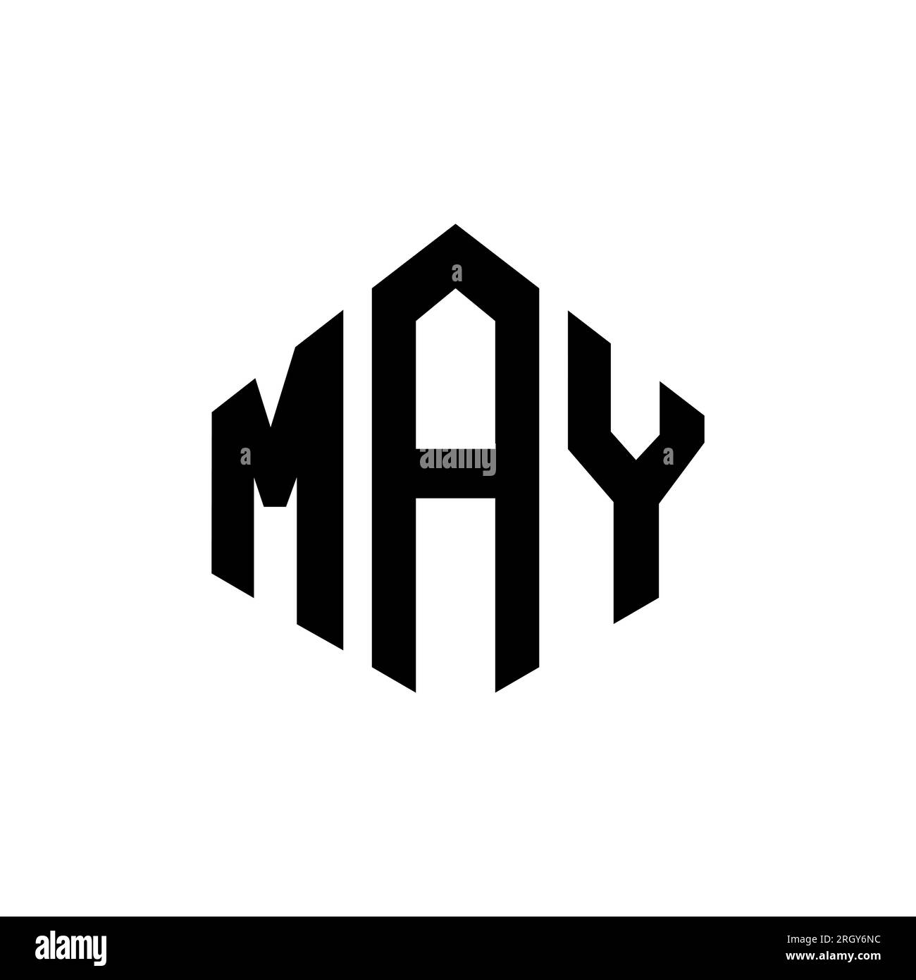 MAY letter logo design with polygon shape. MAY polygon and cube shape ...