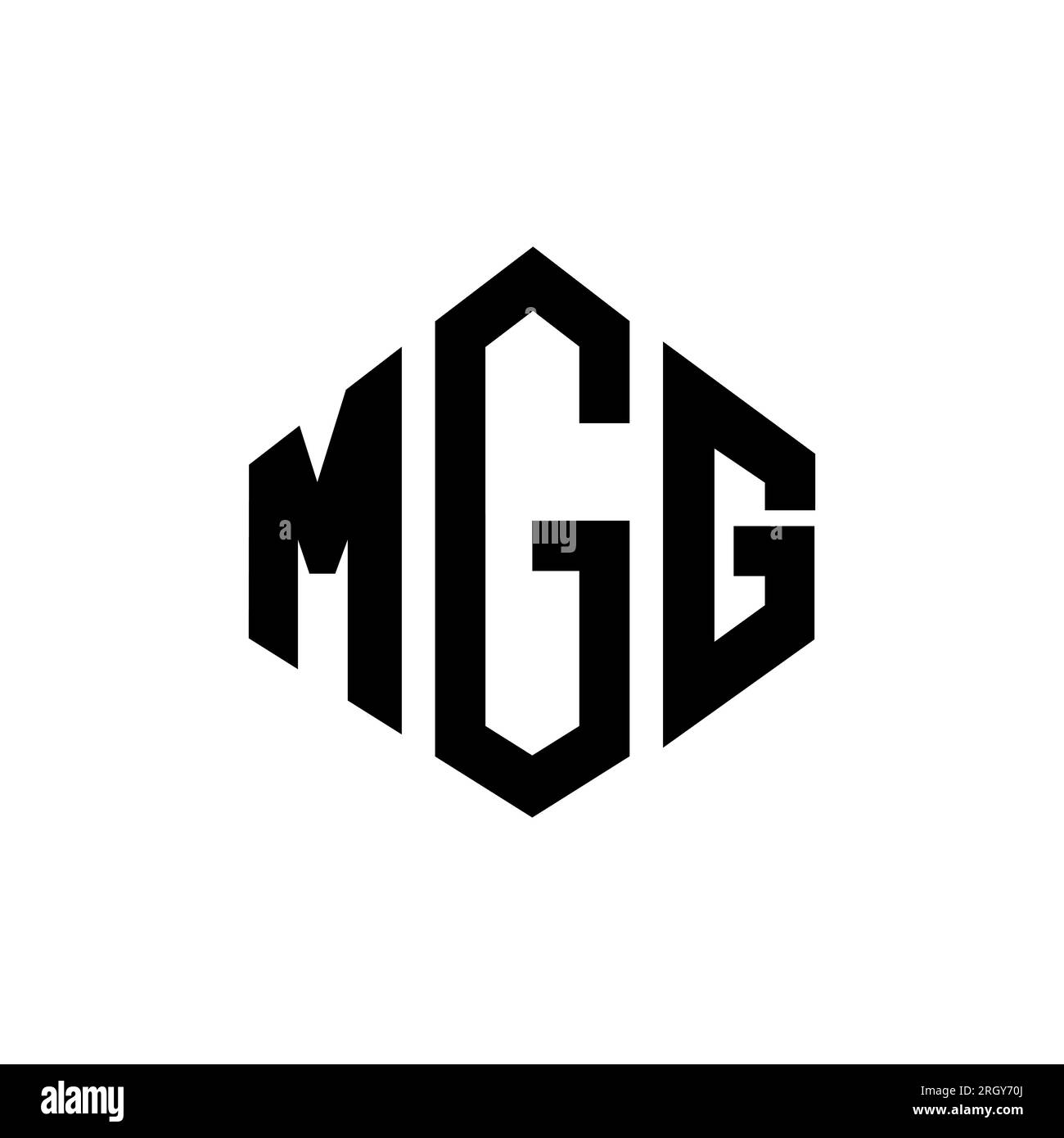 MGG letter logo design with polygon shape. MGG polygon and cube shape ...