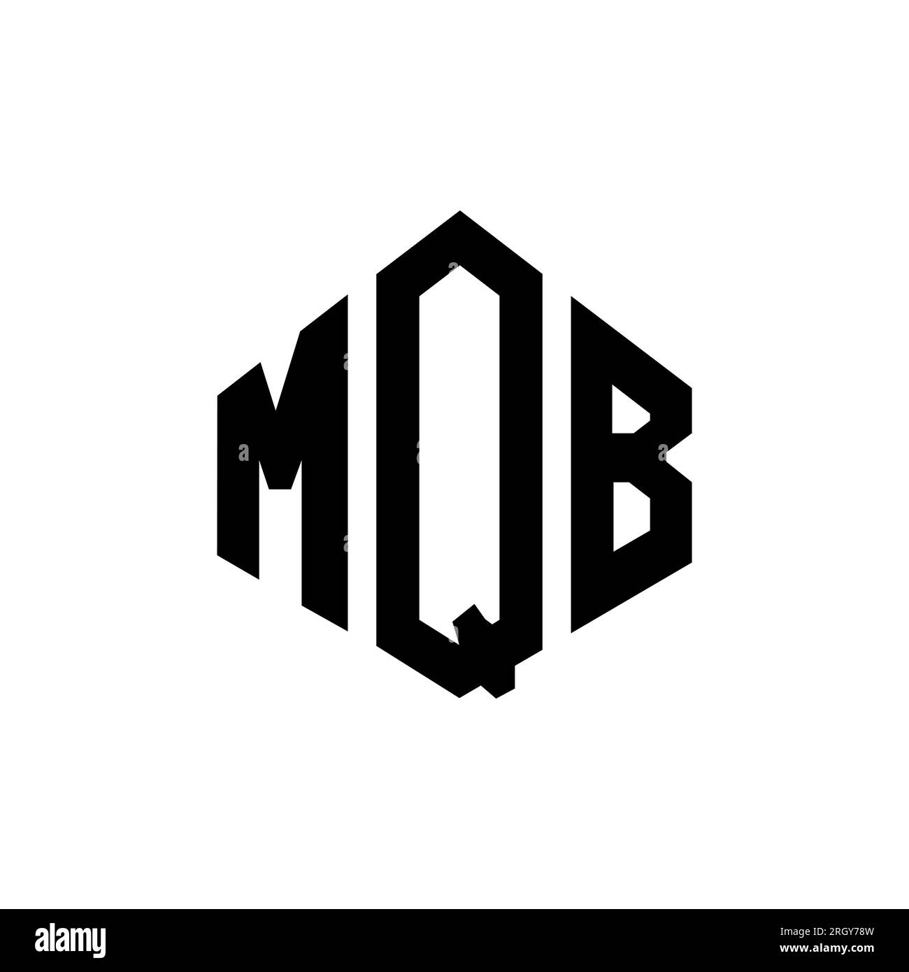 MQB letter logo design with polygon shape. MQB polygon and cube shape ...