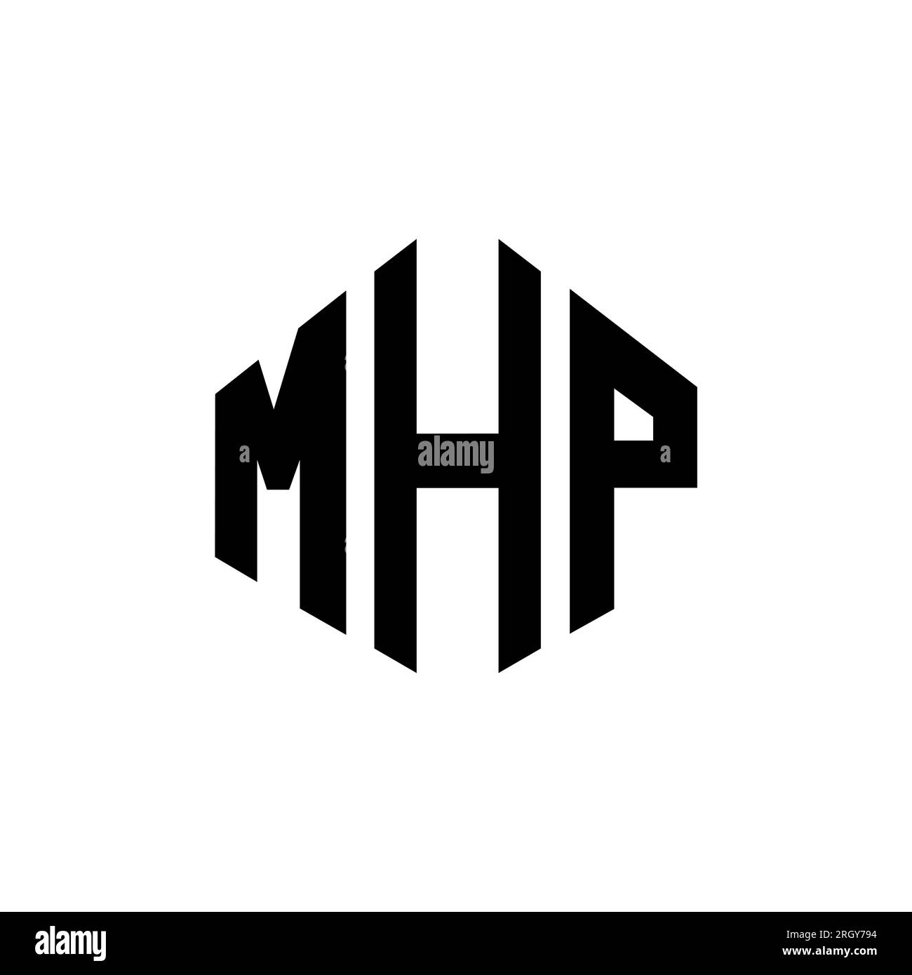 MHP letter logo design with polygon shape. MHP polygon and cube shape ...
