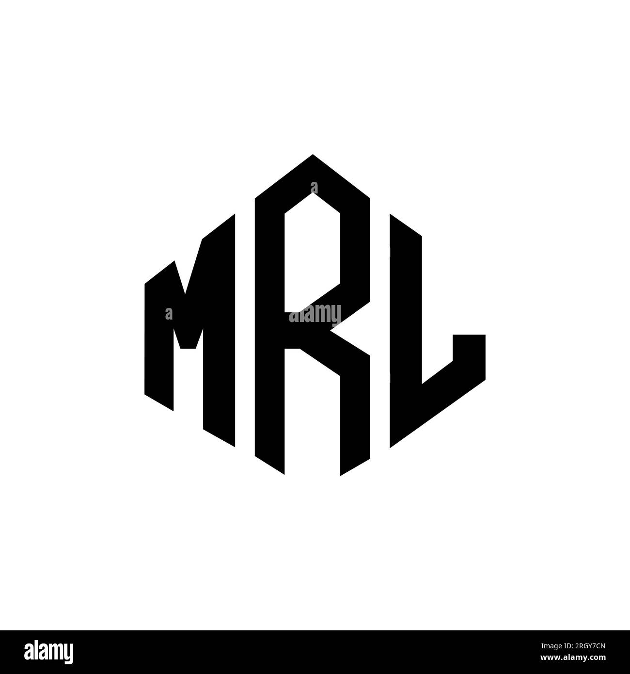 MRL letter logo design with polygon shape. MRL polygon and cube shape logo design. MRL hexagon ...