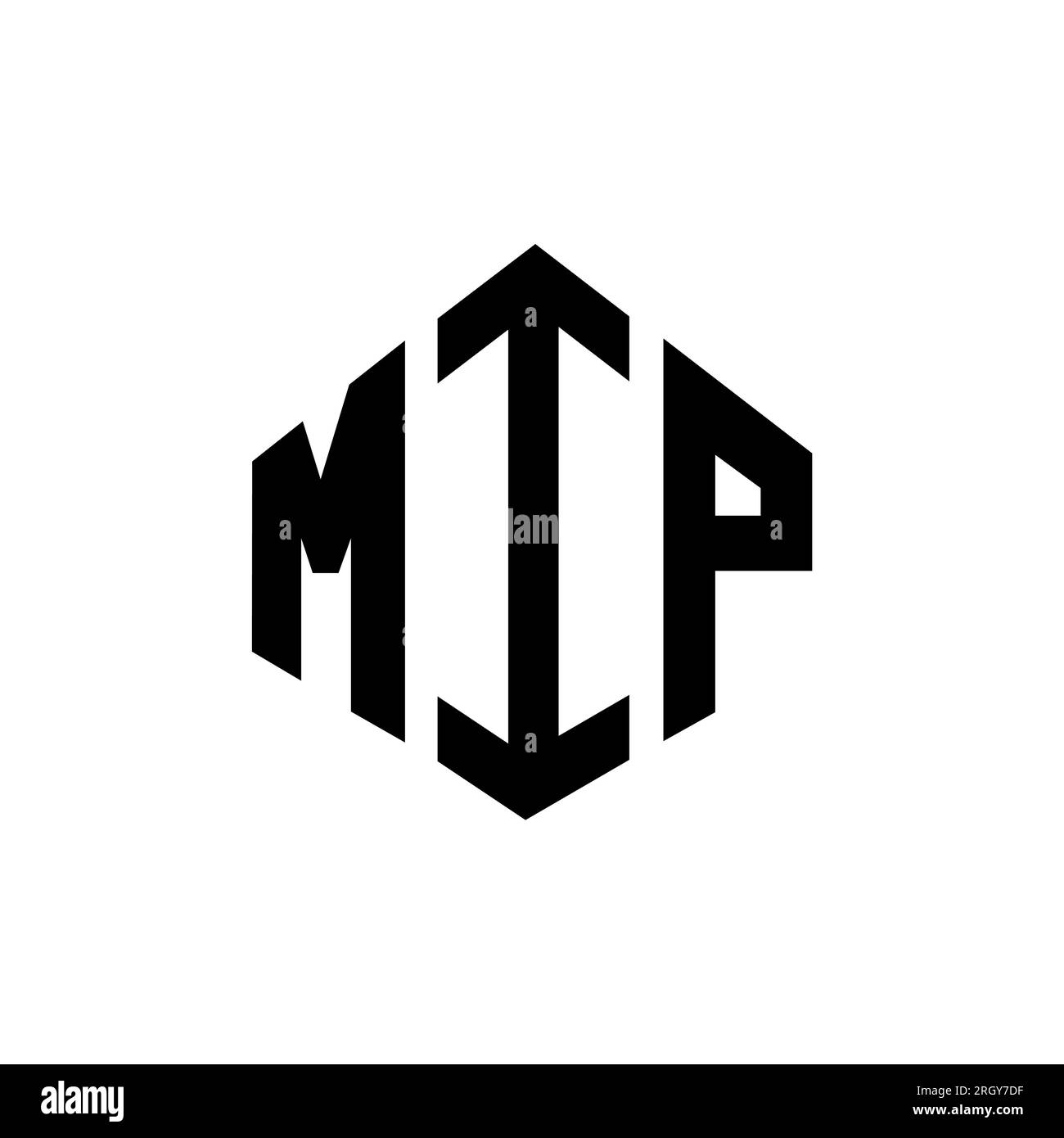 MIP letter logo design with polygon shape. MIP polygon and cube shape ...