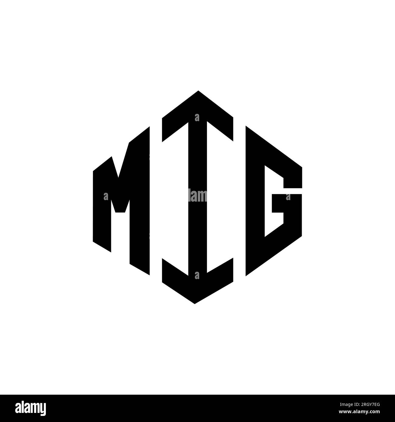 MIG letter logo design with polygon shape. MIG polygon and cube shape ...