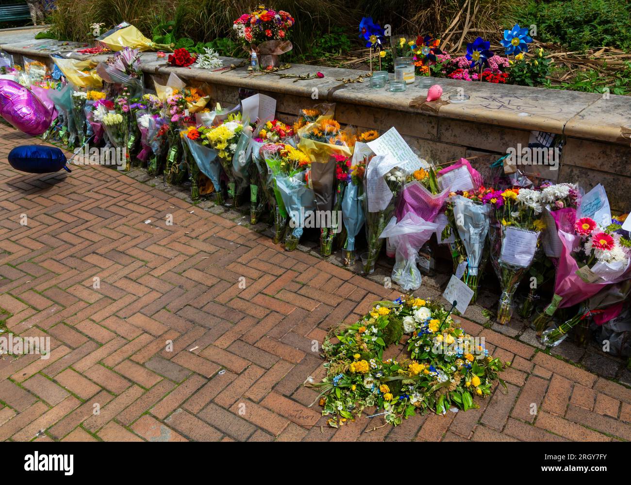 Bournemouth, Dorset, UK. 12th August 2023. Tributes left for 18 year ...