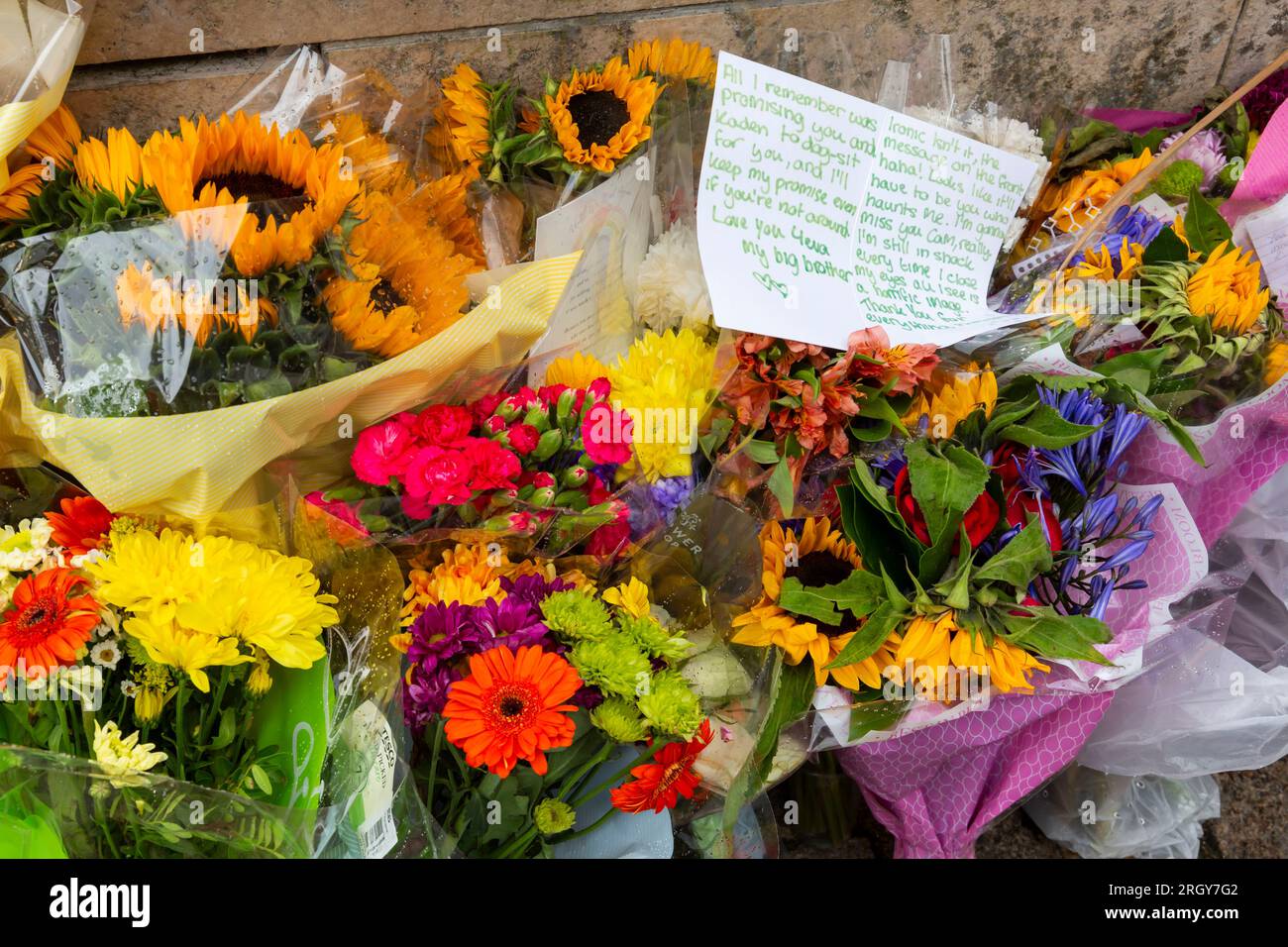 Bournemouth, Dorset, UK. 12th August 2023. Tributes left for 18 year ...