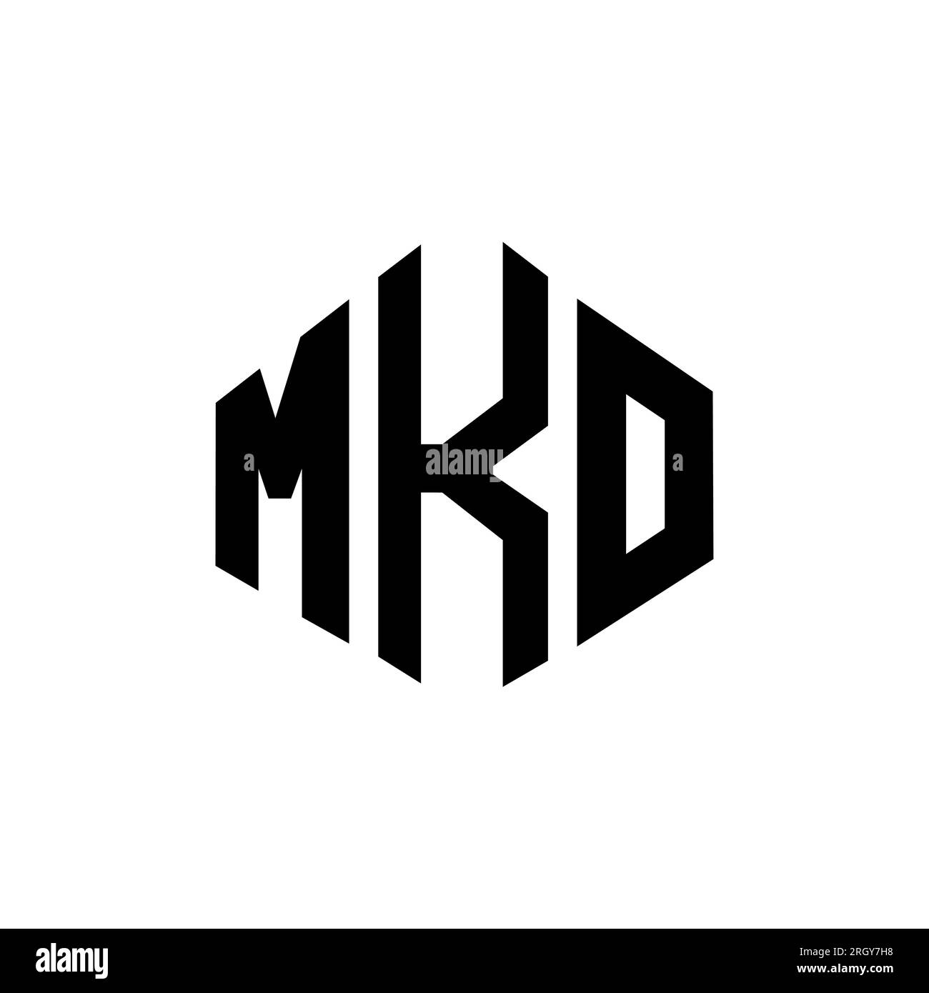 MKO letter logo design with polygon shape. MKO polygon and cube shape ...