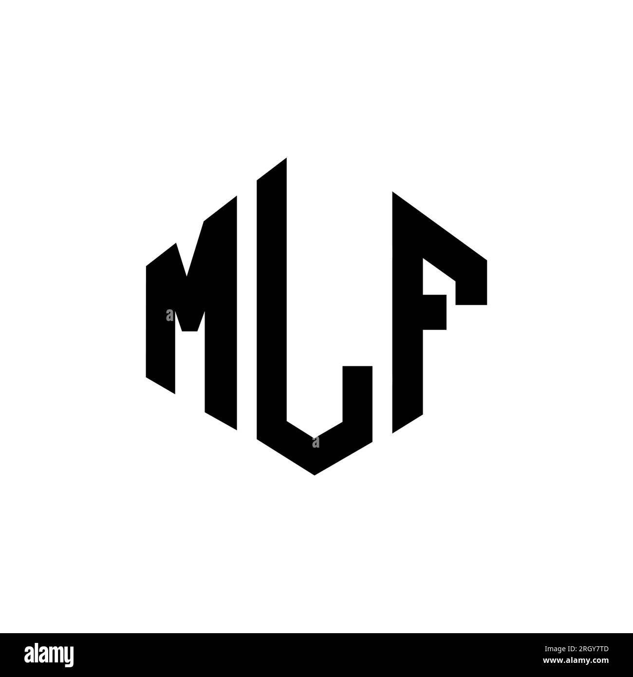 MLF letter logo design with polygon shape. MLF polygon and cube shape ...