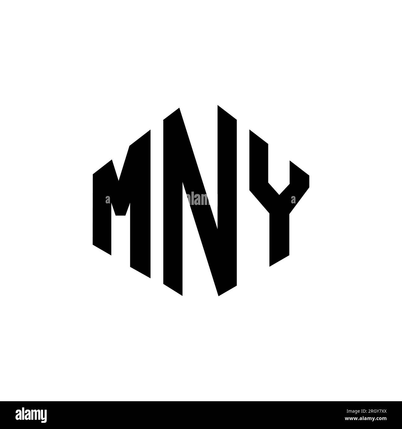 MNY letter logo design with polygon shape. MNY polygon and cube shape ...
