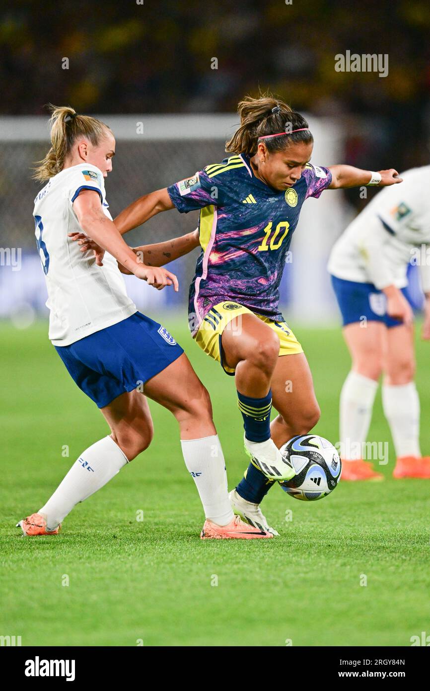 Sydney, Australia. 12th Aug, 2023. Georgia Marie Stanway (L) of England ...