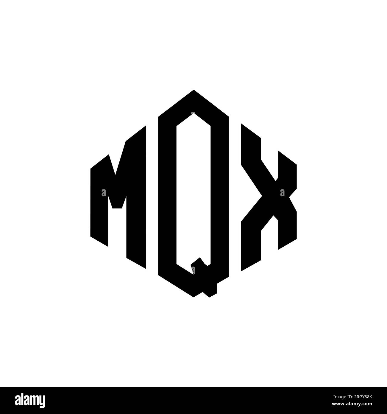 MQX letter logo design with polygon shape. MQX polygon and cube shape ...