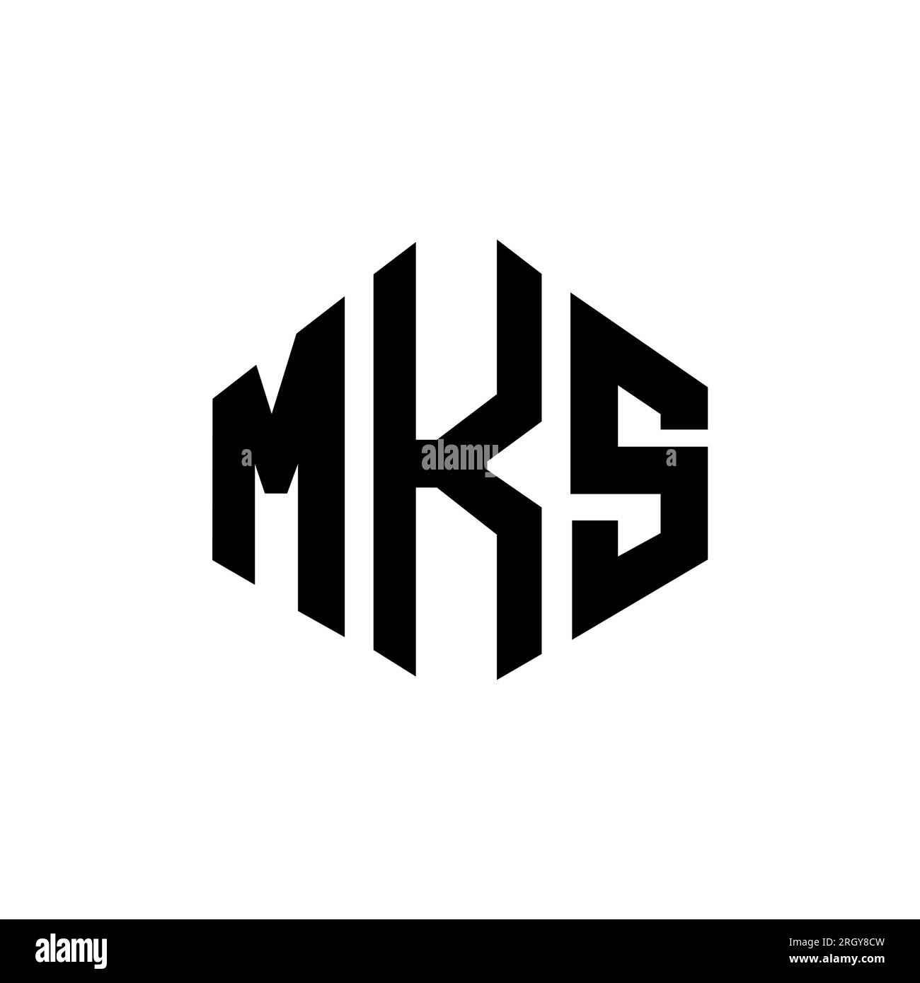 MKS letter logo design with polygon shape. MKS polygon and cube shape ...