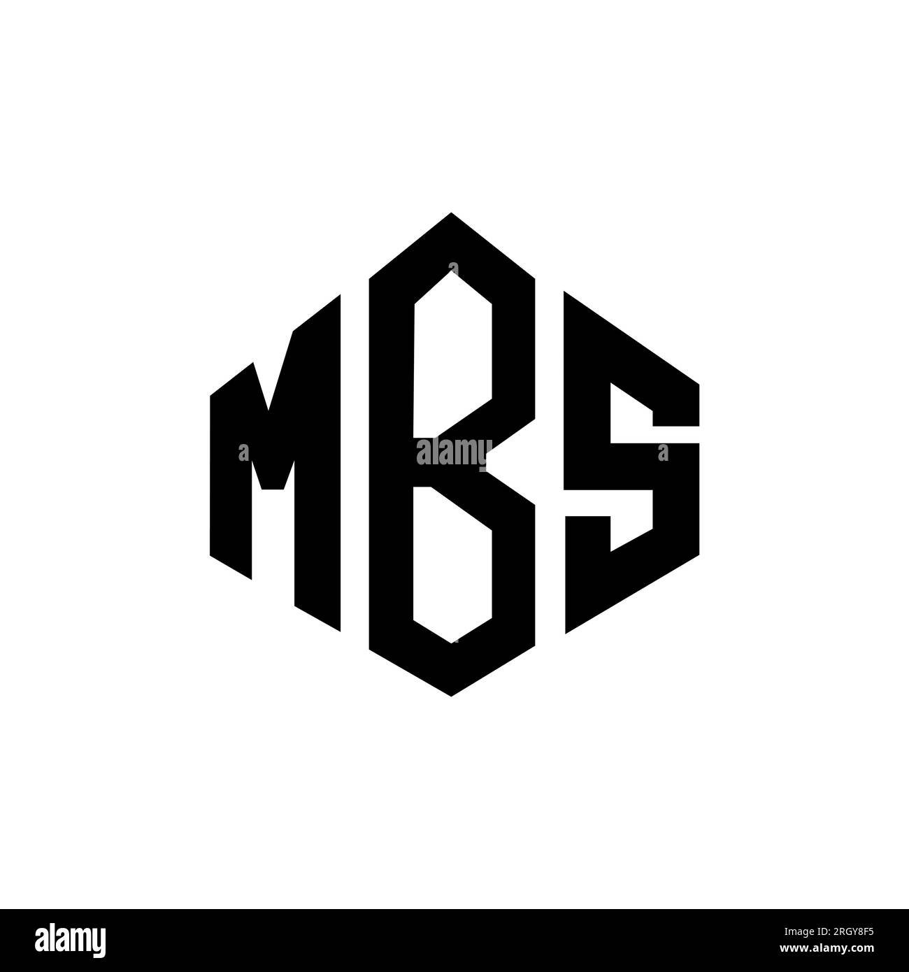 MBS letter logo design with polygon shape. MBS polygon and cube shape logo design. MBS hexagon ...