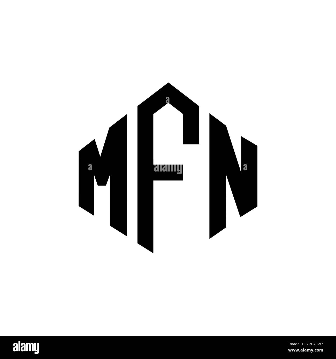 MFN letter logo design with polygon shape. MFN polygon and cube shape ...