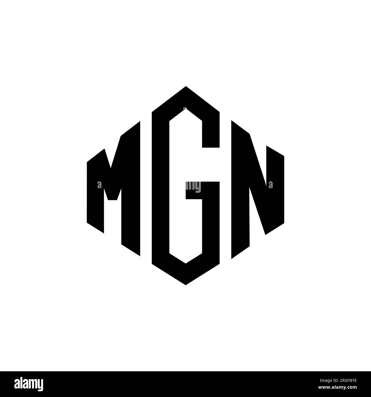 MGN letter logo design with polygon shape. MGN polygon and cube shape ...