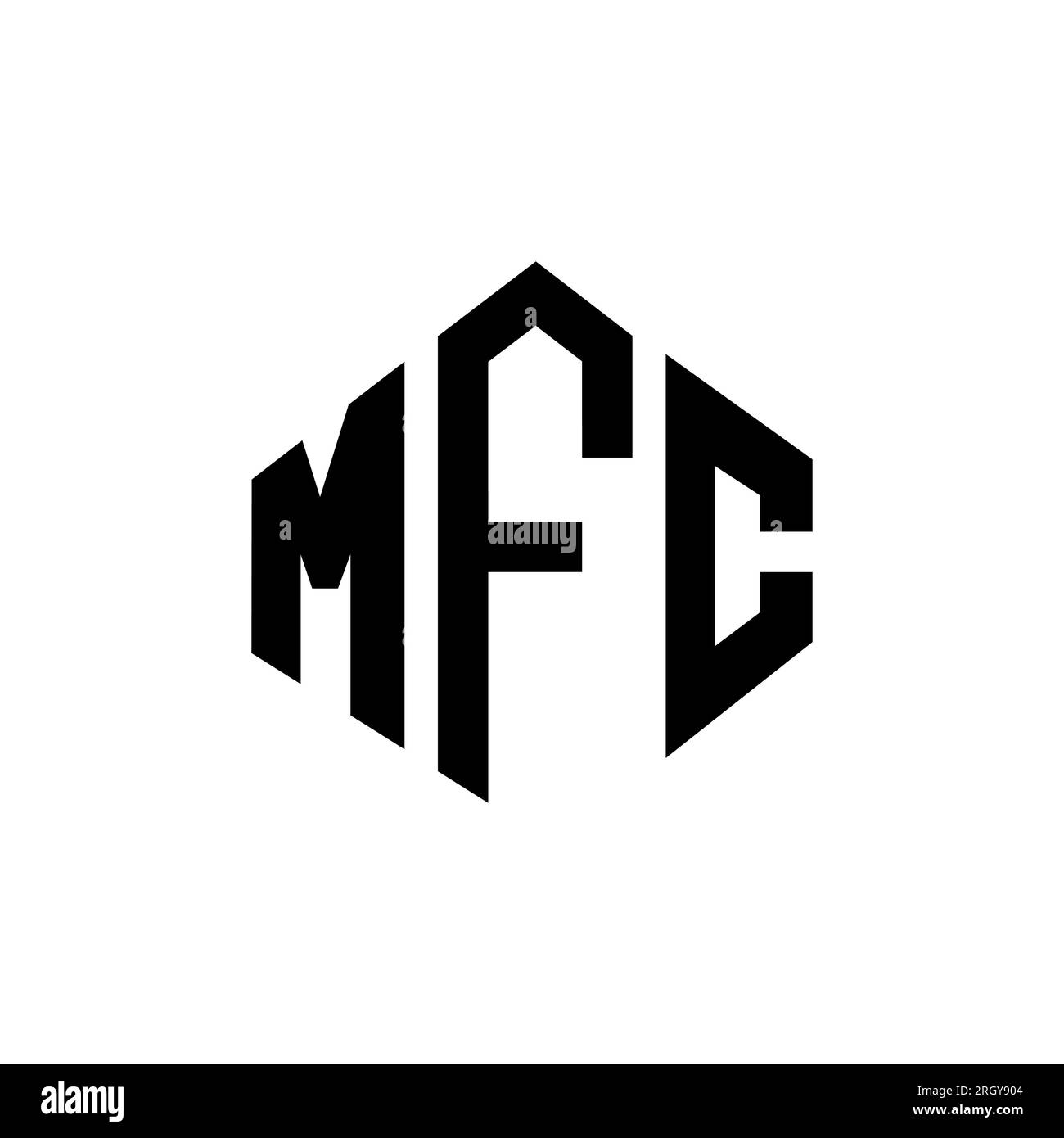 MFC letter logo design with polygon shape. MFC polygon and cube shape ...
