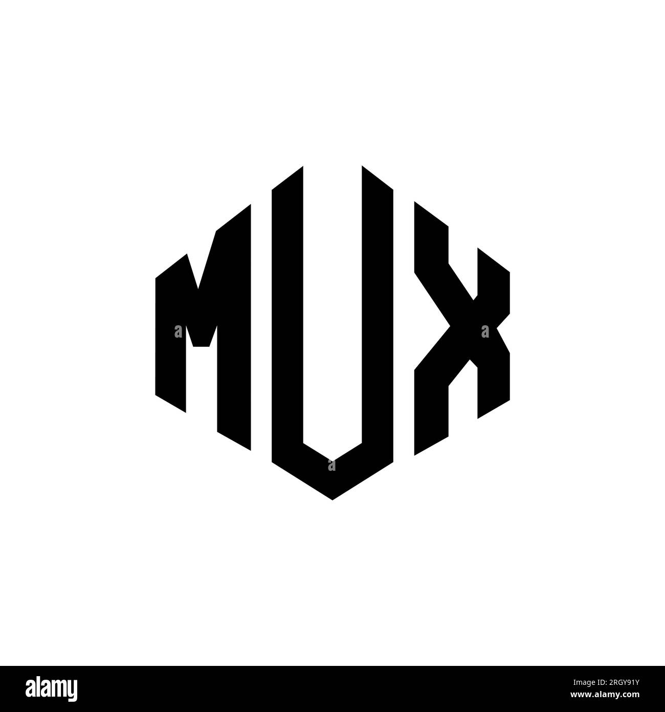 MUX letter logo design with polygon shape. MUX polygon and cube shape ...