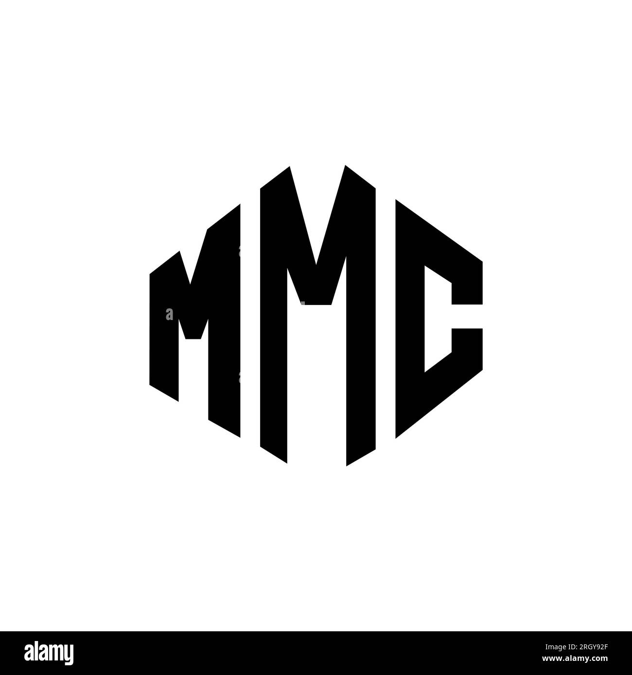 MMC letter logo design with polygon shape. MMC polygon and cube shape ...