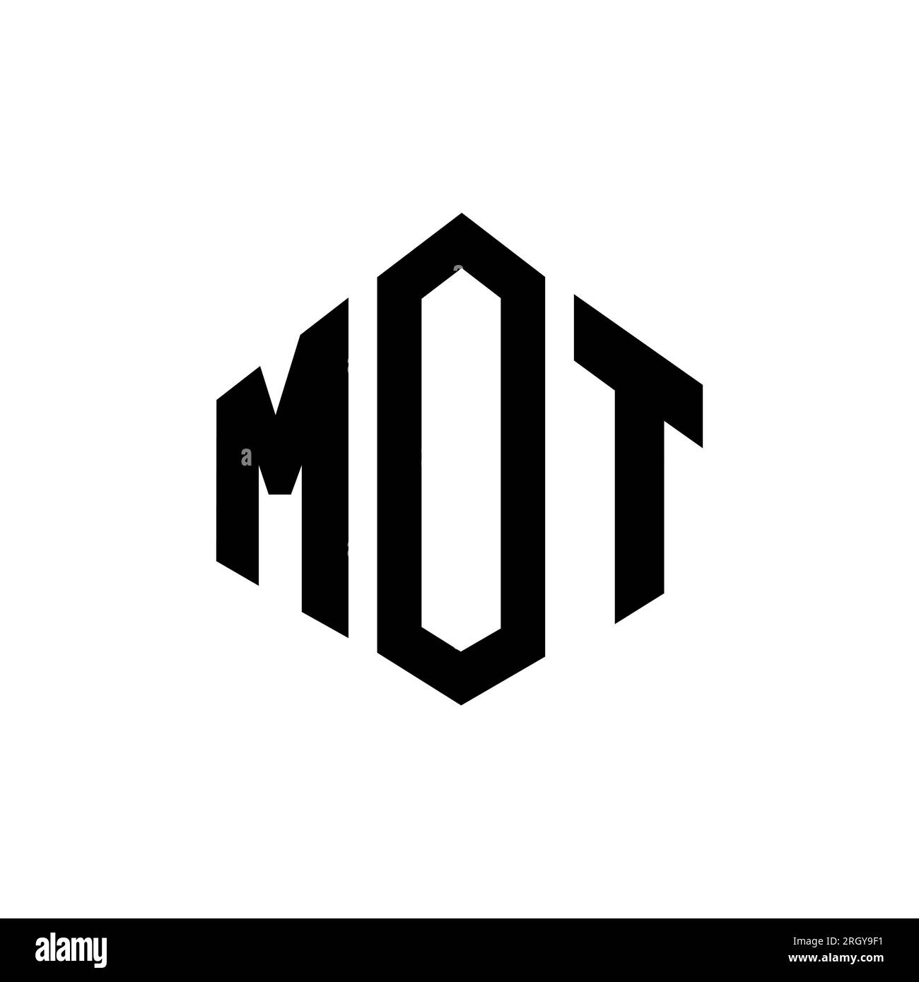MOT letter logo design with polygon shape. MOT polygon and cube shape ...