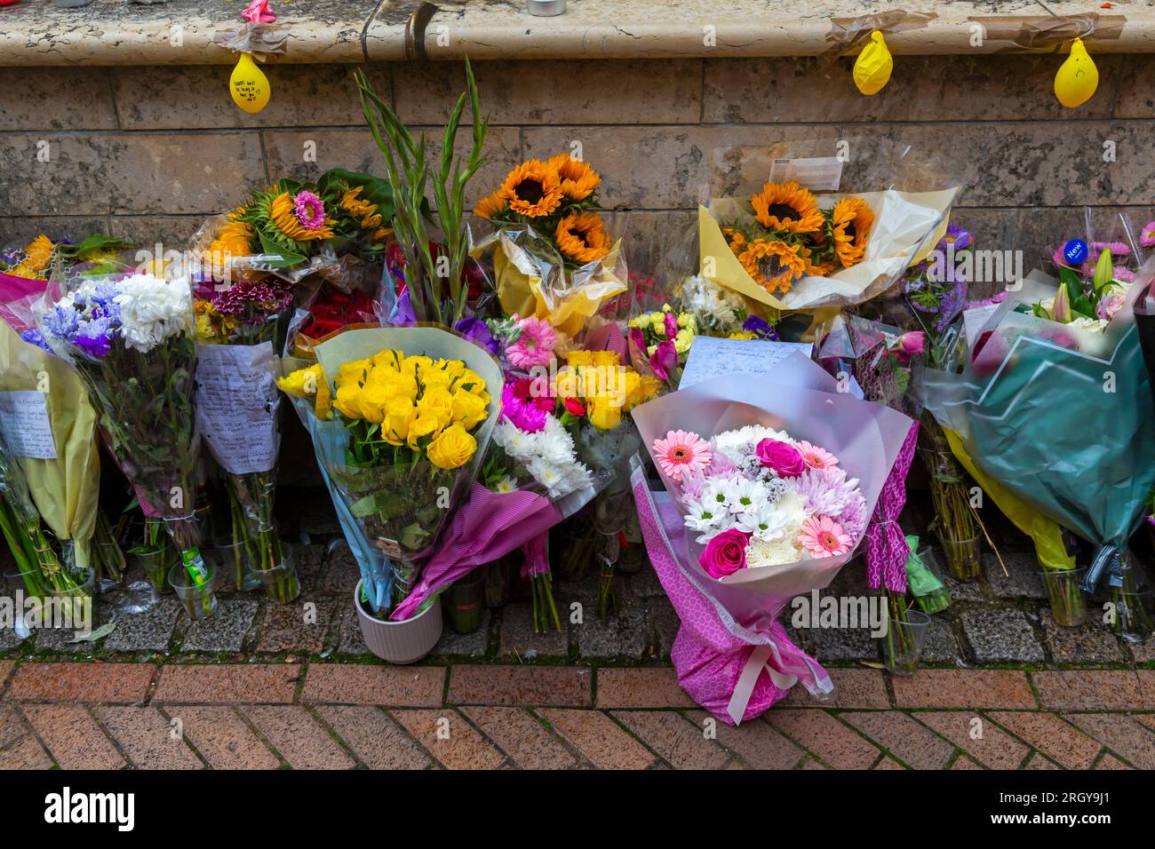 Bournemouth, Dorset, UK. 12th August 2023. Tributes left for 18 year ...