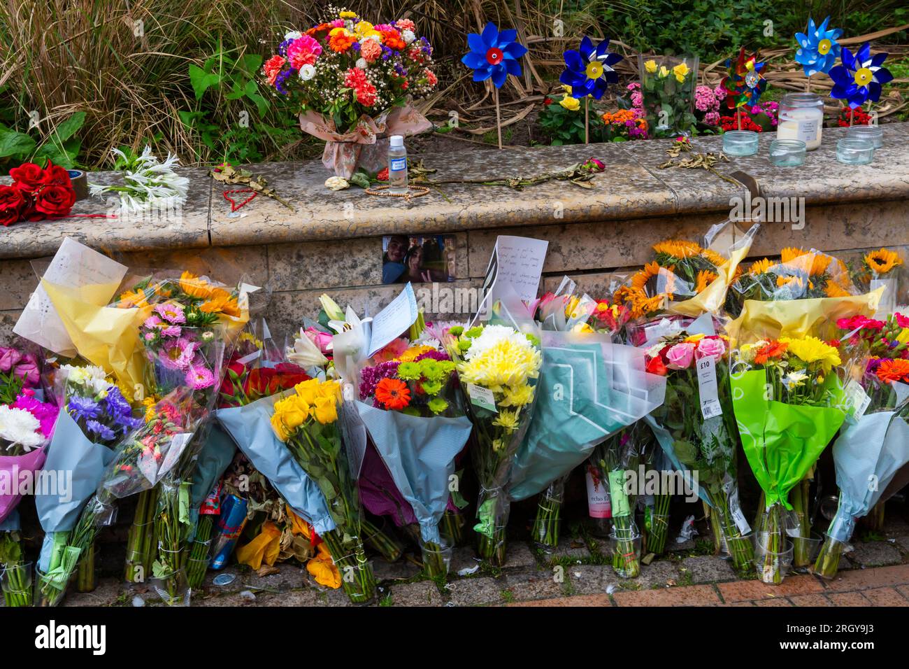 Bournemouth, Dorset, UK. 12th August 2023. Tributes left for 18 year ...