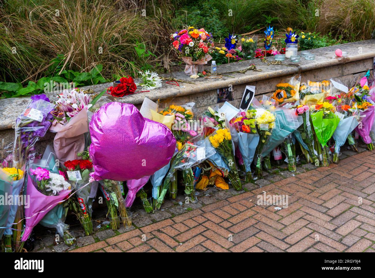 Bournemouth, Dorset, UK. 12th August 2023. Tributes left for 18 year ...